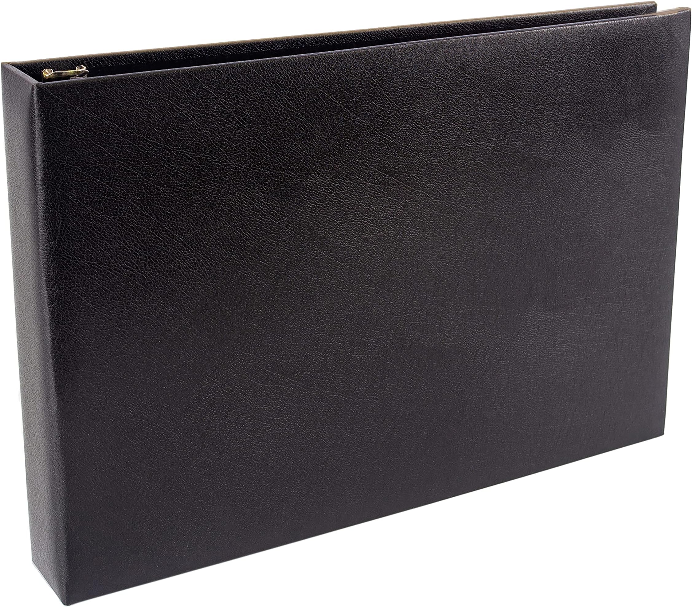 Amazon.com : Premium Executive Check Binder, Black Padded Leather Look ...