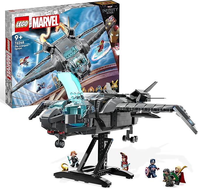 LEGO 76248 Marvel The Avengers Quinjet, Vehicle Construction Toy with ...