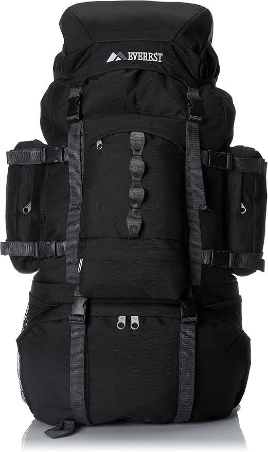 Amazon.com: Everest Deluxe Hiking Pack, Black, One Size : Sports & Outdoors