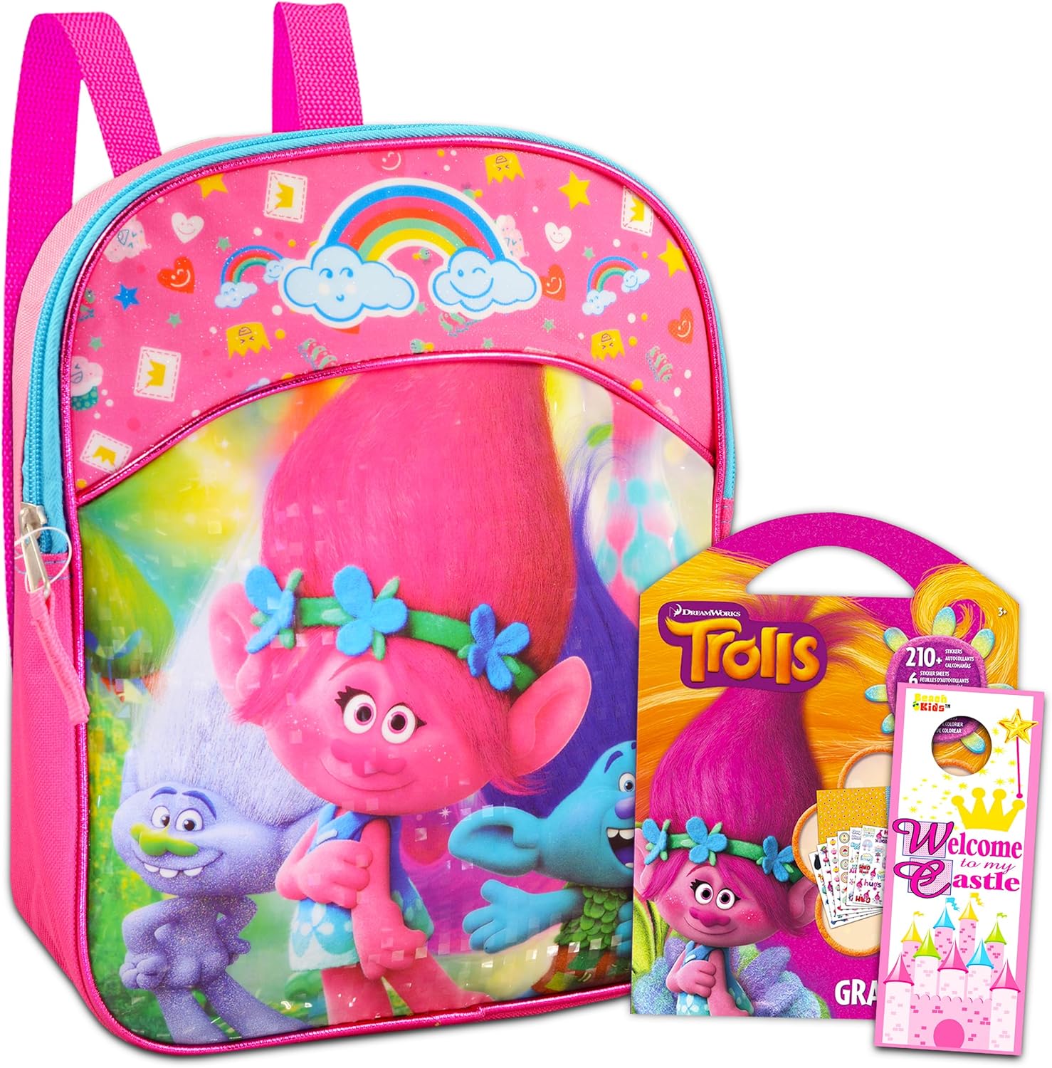 Amazon.com | Trolls Mini Backpack for Girls ~ 3 Pc Bundle With 11 ...