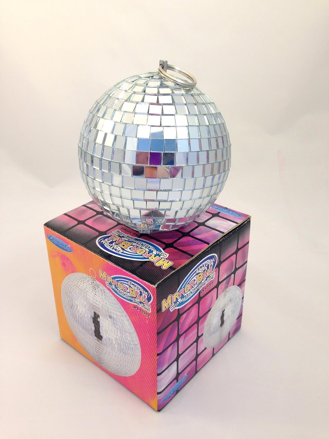 Mirror Ball (small - 10cm diameter) with Metal Hanging Ring : Amazon.co ...