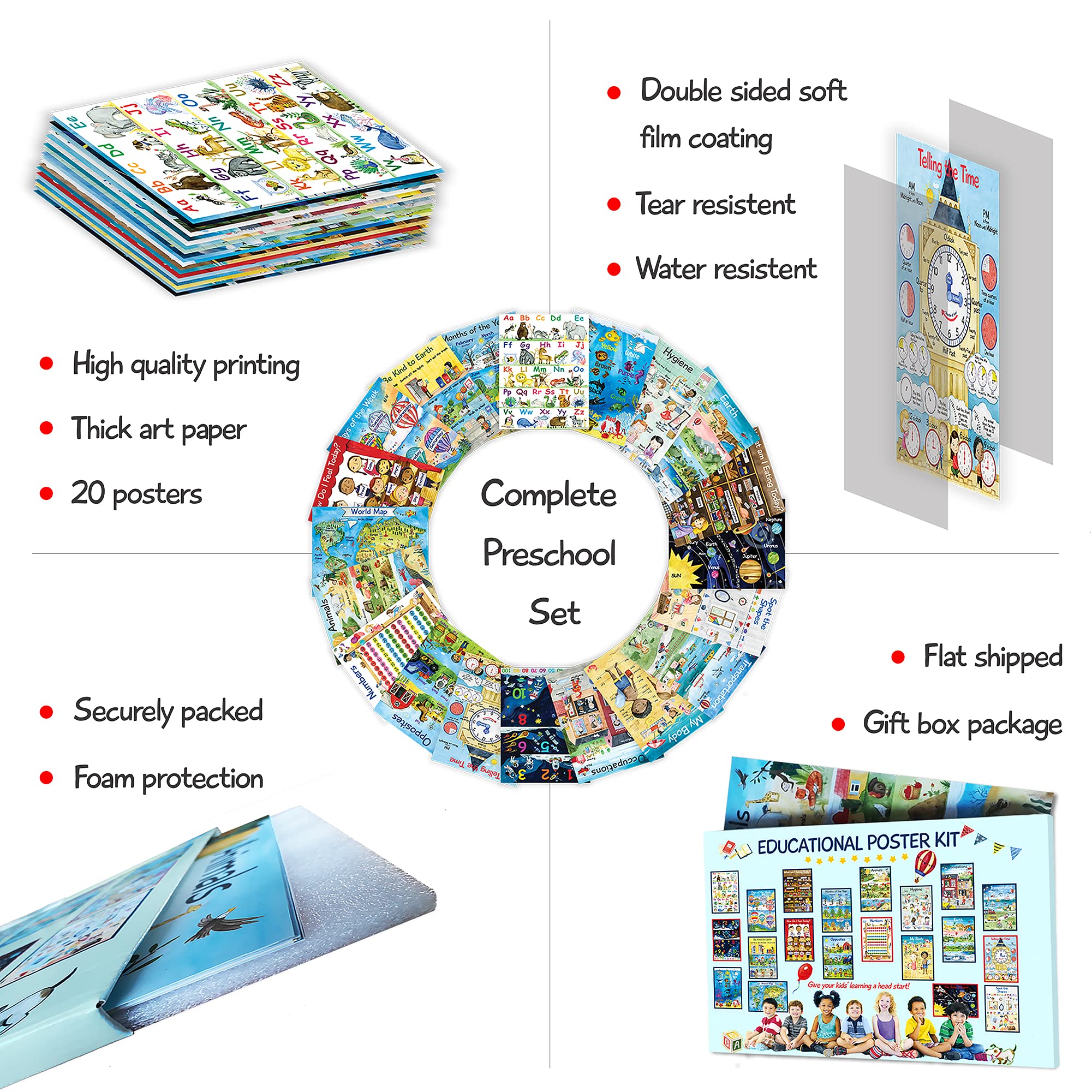 20 Educational Posters for Preschool Learning | Kindergarten Homeschool ...