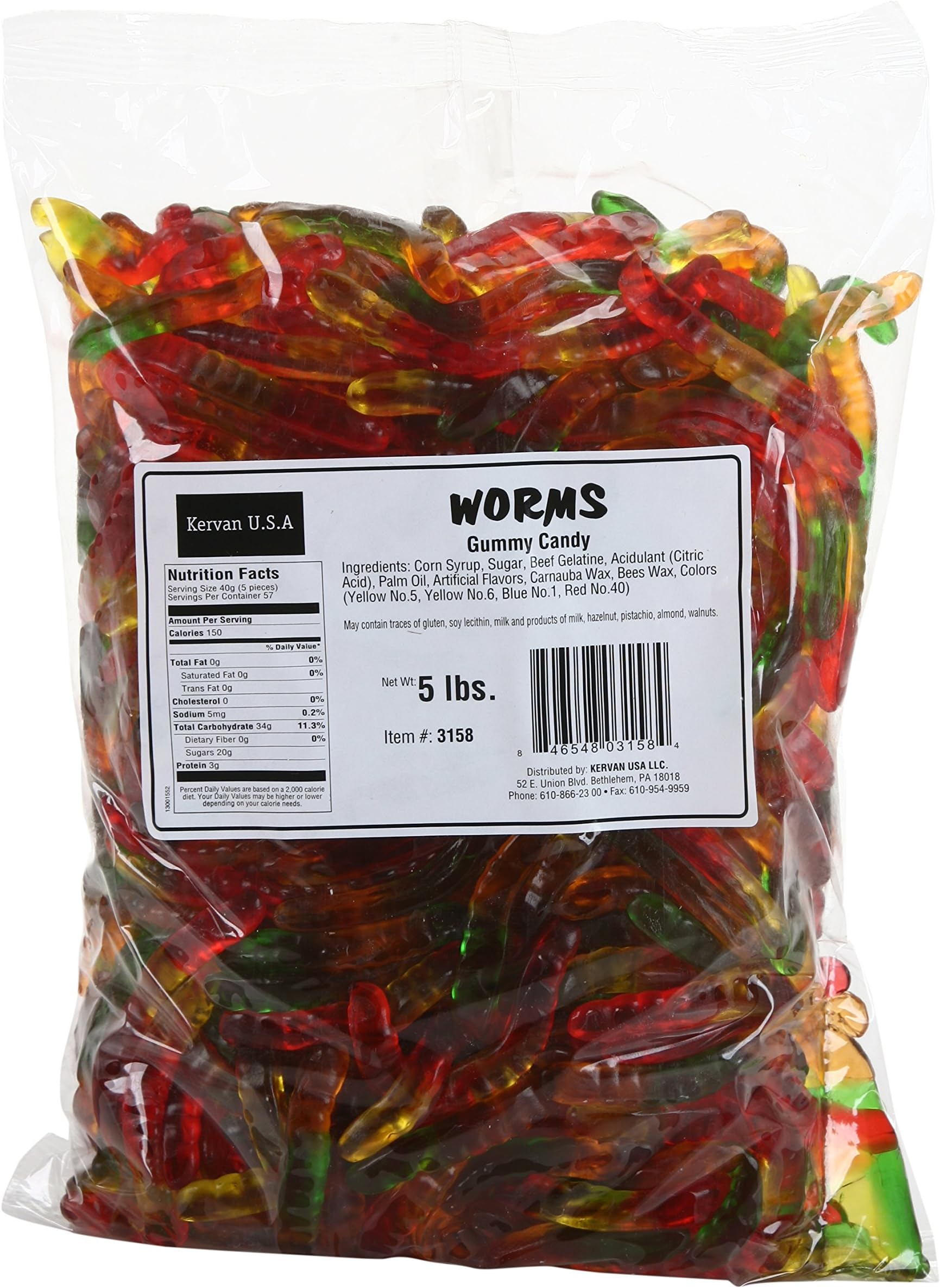 Amazon.com : Bayside Candy Gummy Worms, BUY Bulk, Wholesale Prices, 5 ...