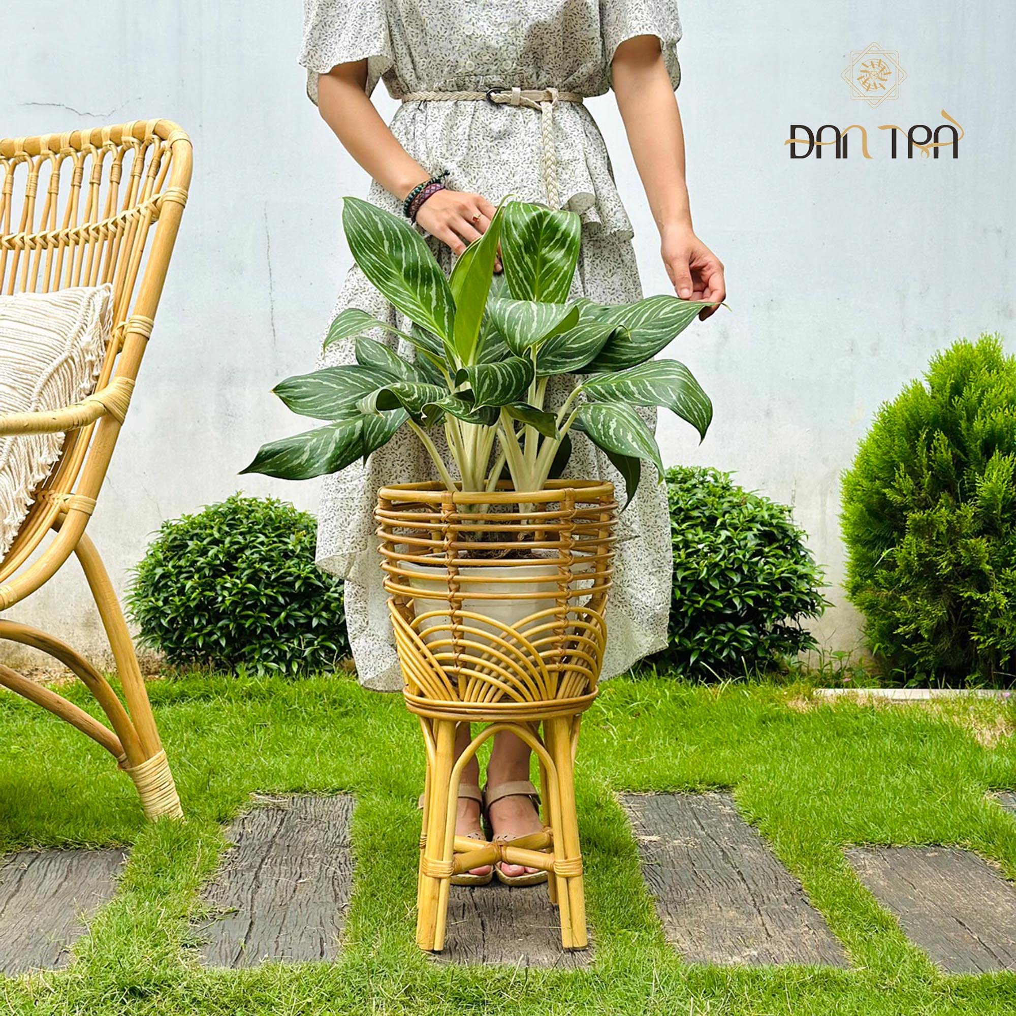 Victorian Wicker Plant Stand Holder Vintage Wicker Plant Holder With