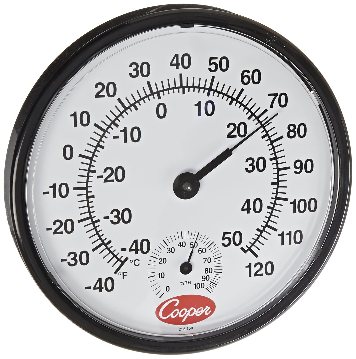 Cooper-Atkins 212-150-8 Bi-Metal Wall Mount Thermometer with Plastic ...