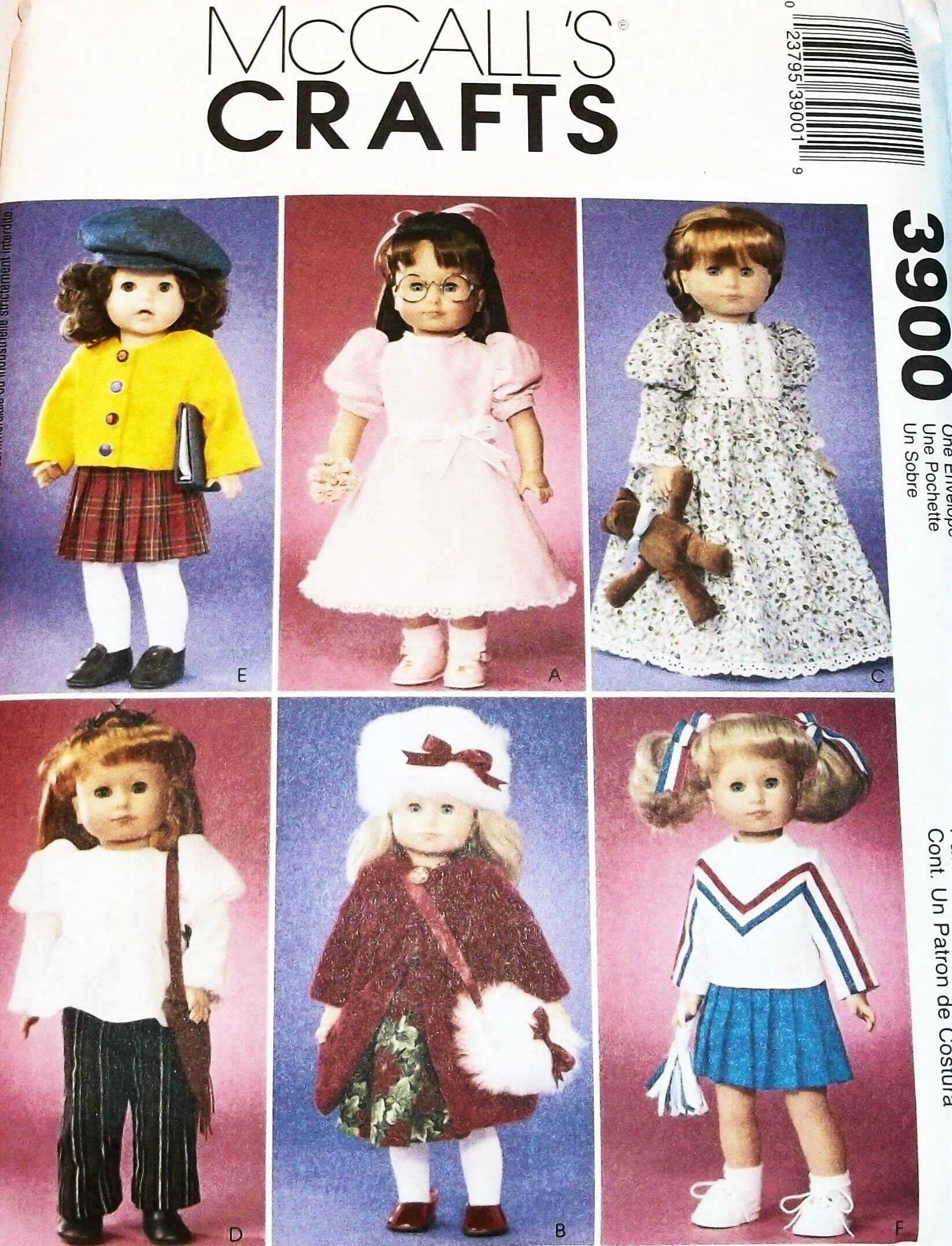 Amazon.com: McCall's Crafts 7436 Pattern for 18" Doll Clothes : Arts ...