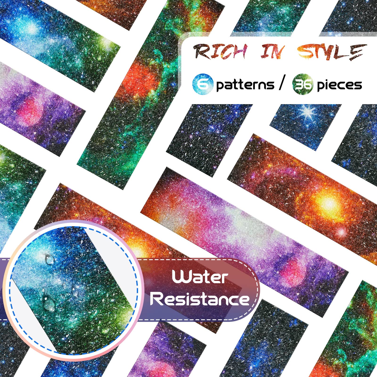 Snapklik.com : 36 Pcs Galaxy Style Anxiety Sensory Stickers Mental ...