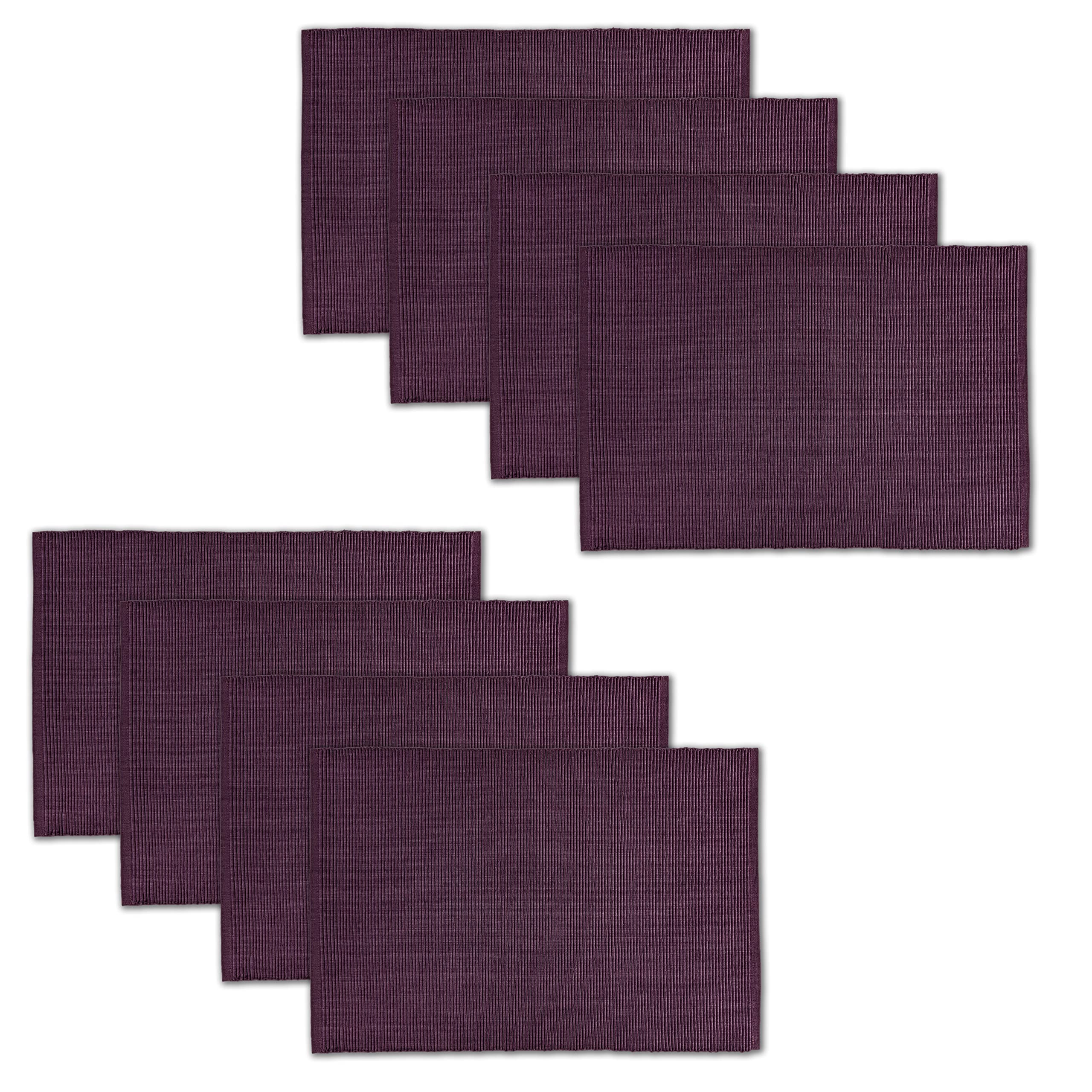 Amazon.com: AVKA Studio 100% Cotton Ribbed Placemats - Set of 8-13 x 19 ...