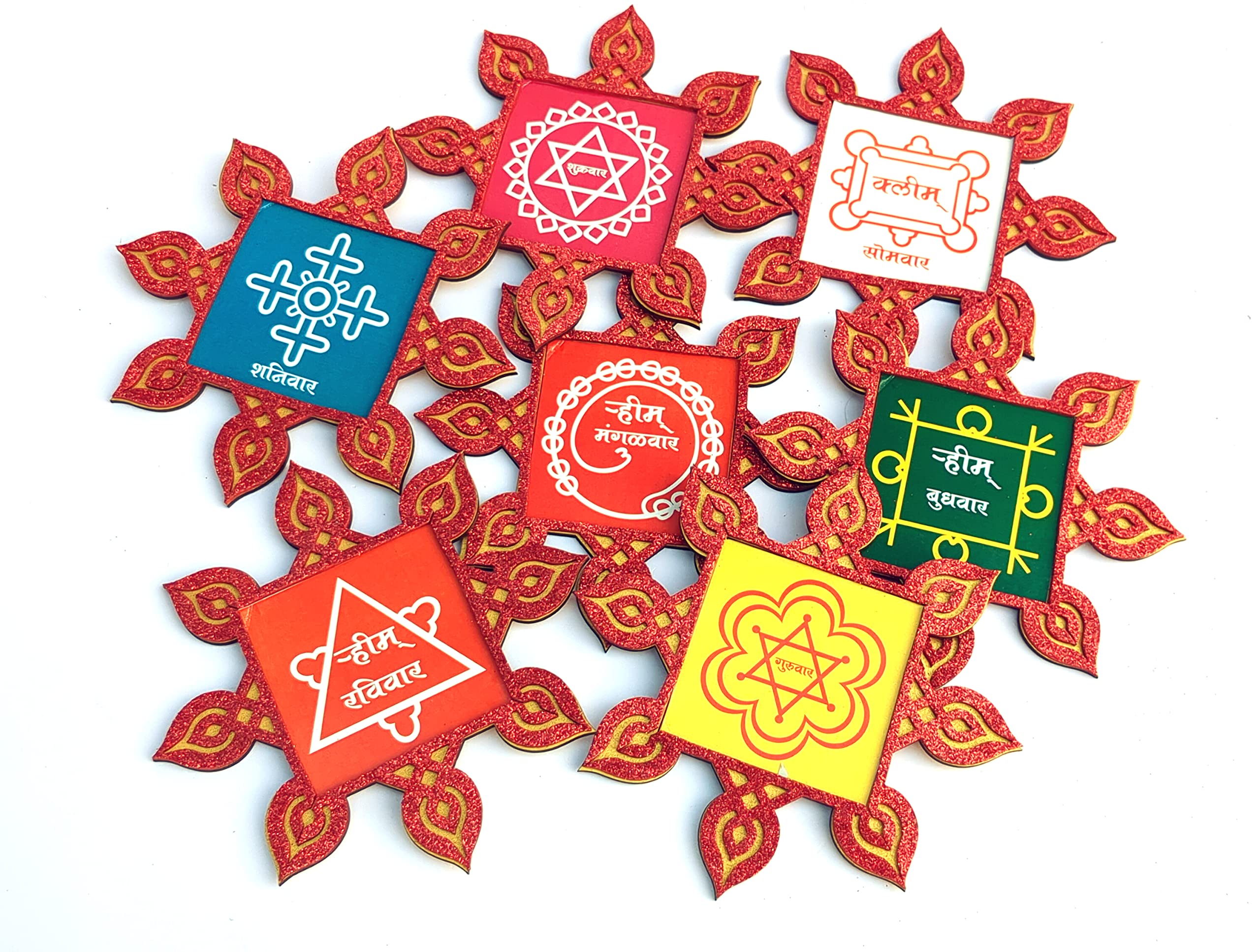 Buy StepsToDo Rangoli Plates Set for Seven Days | 7 Days Readymade ...