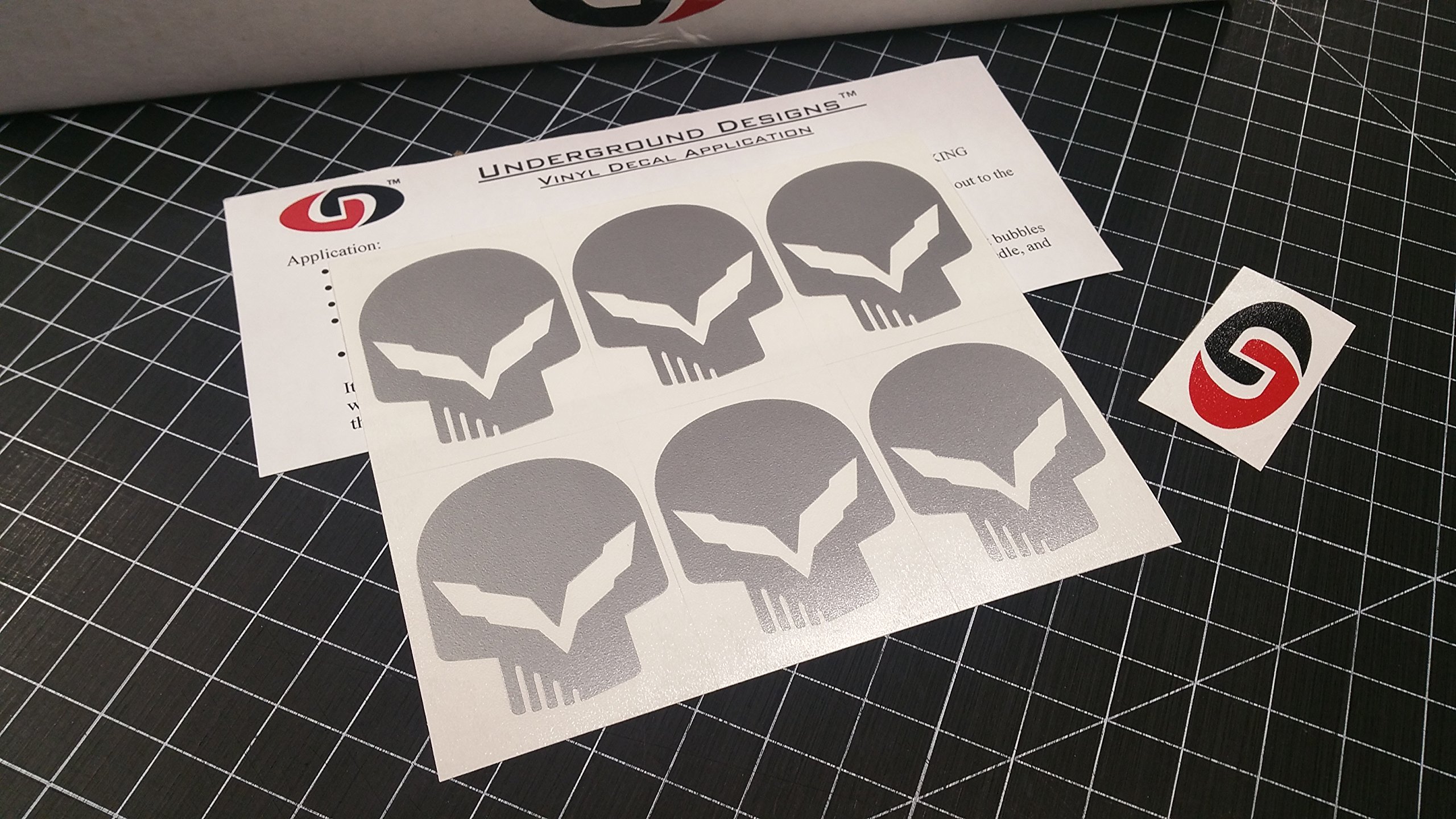 Amazon.com - C7 Mini Skull Decal Corvette Jake Skull Sticker Z06 Z07 ...