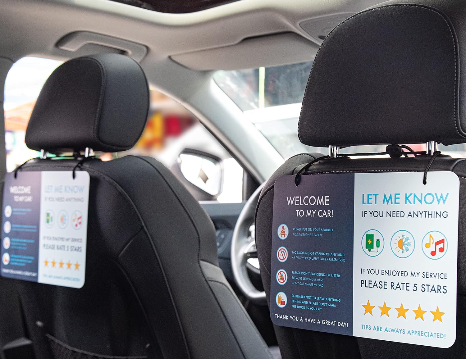 Paquete de 2 letreros de auto compartido mejores relaciones con los ...