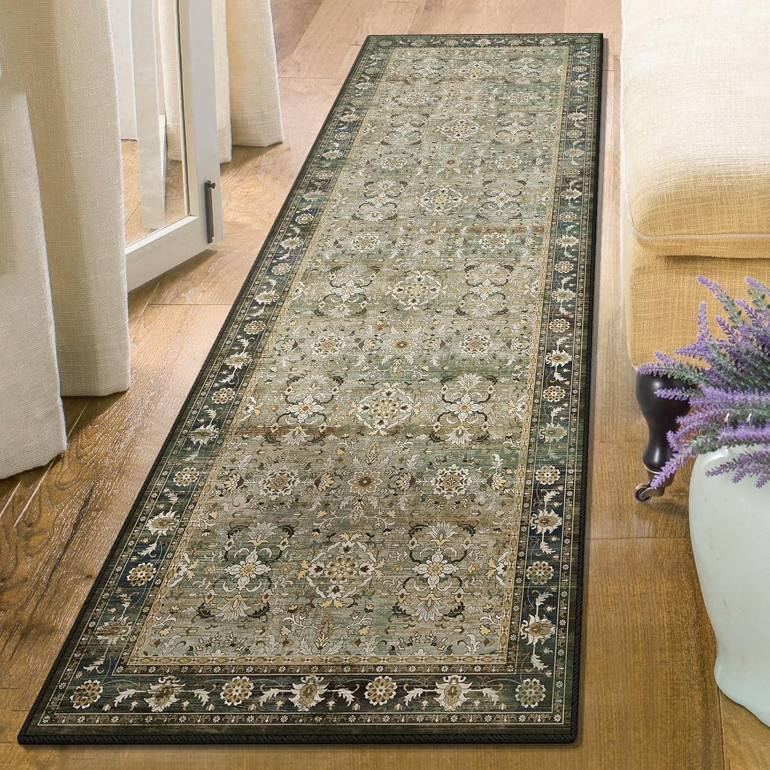 Findosom 2x6 Runner Rug, Washable Runner Rug Non Slip with Rubber ...