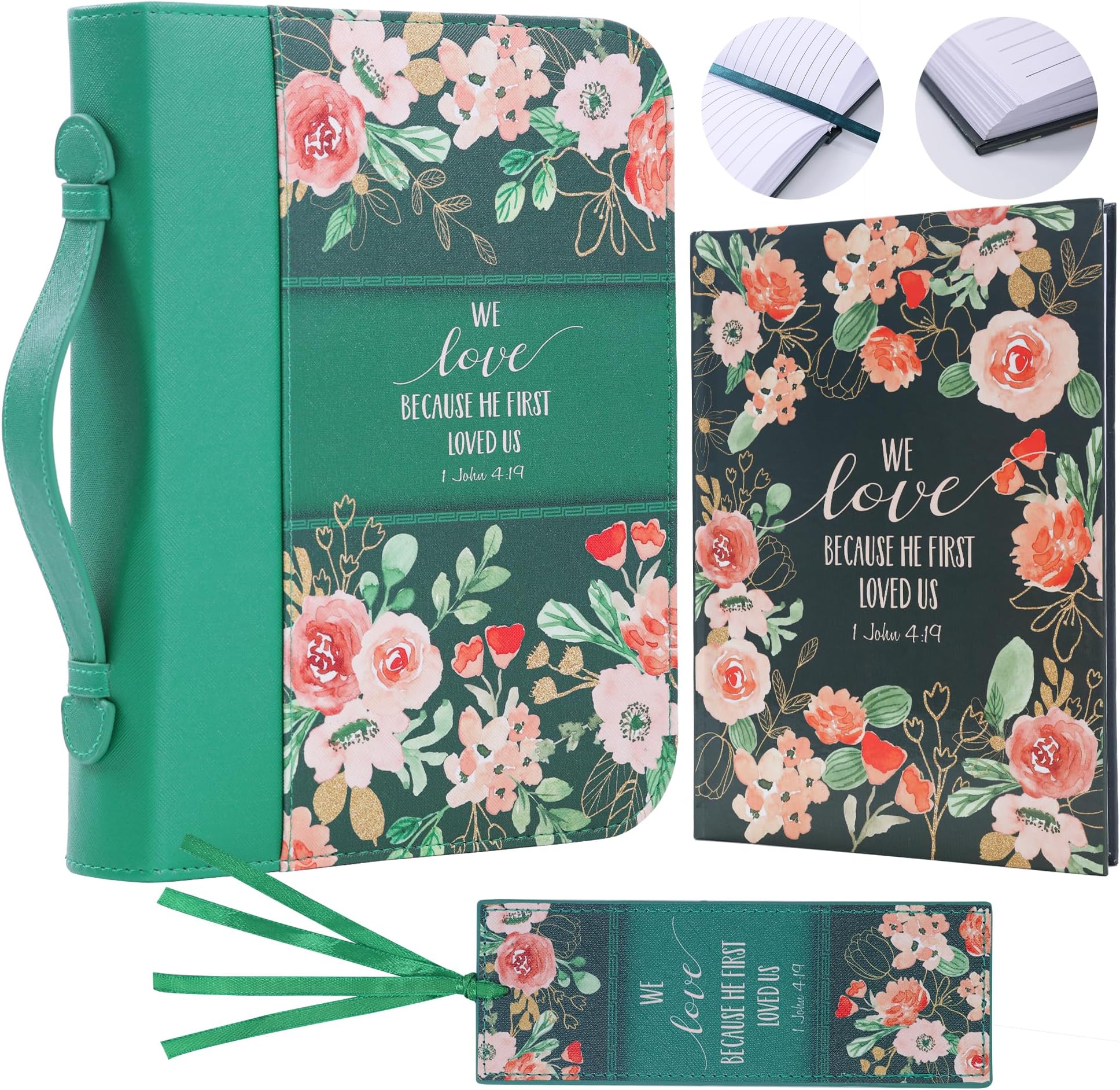 Amazon.com: Faithful Hers Bible Covers for Women, Bible Case Set with ...