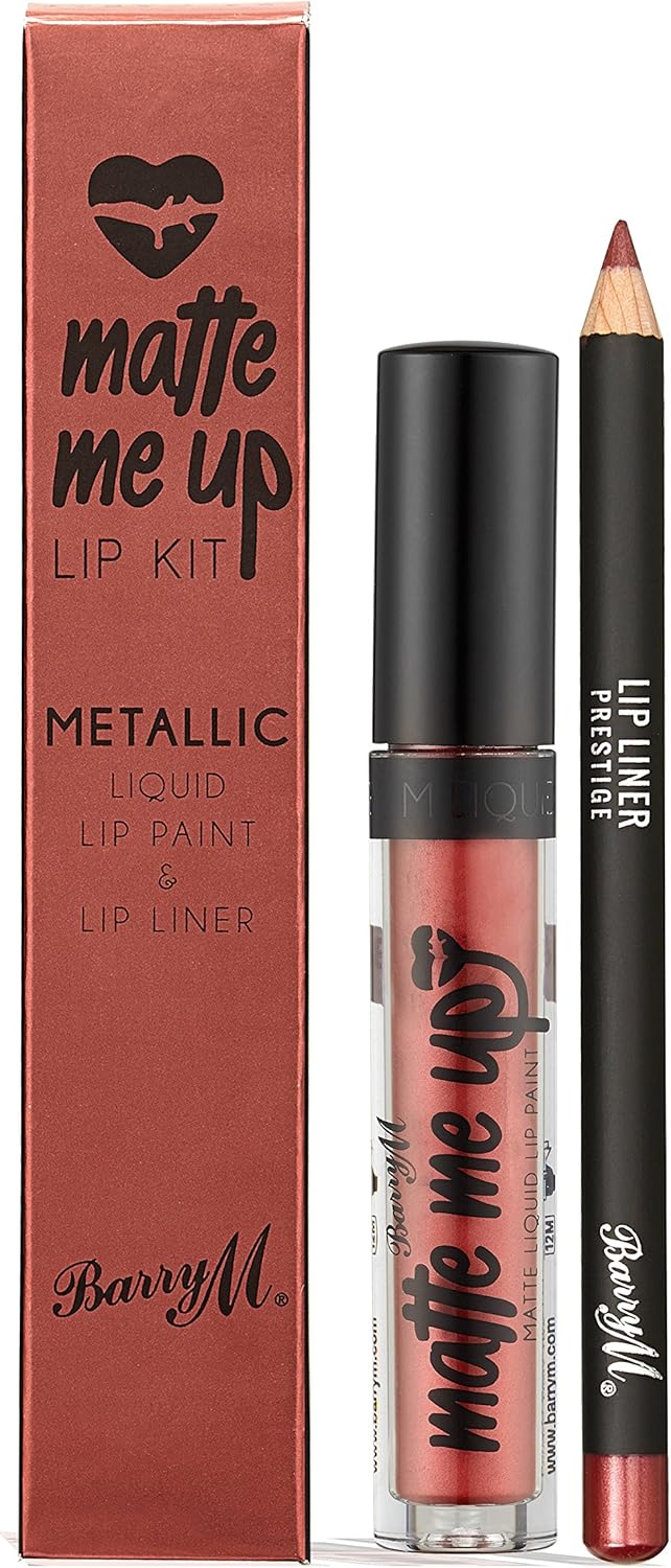 Barry M Cosmetics Metallic Matte Me Up Liquid Lip Kit, Prestige – BigaMart