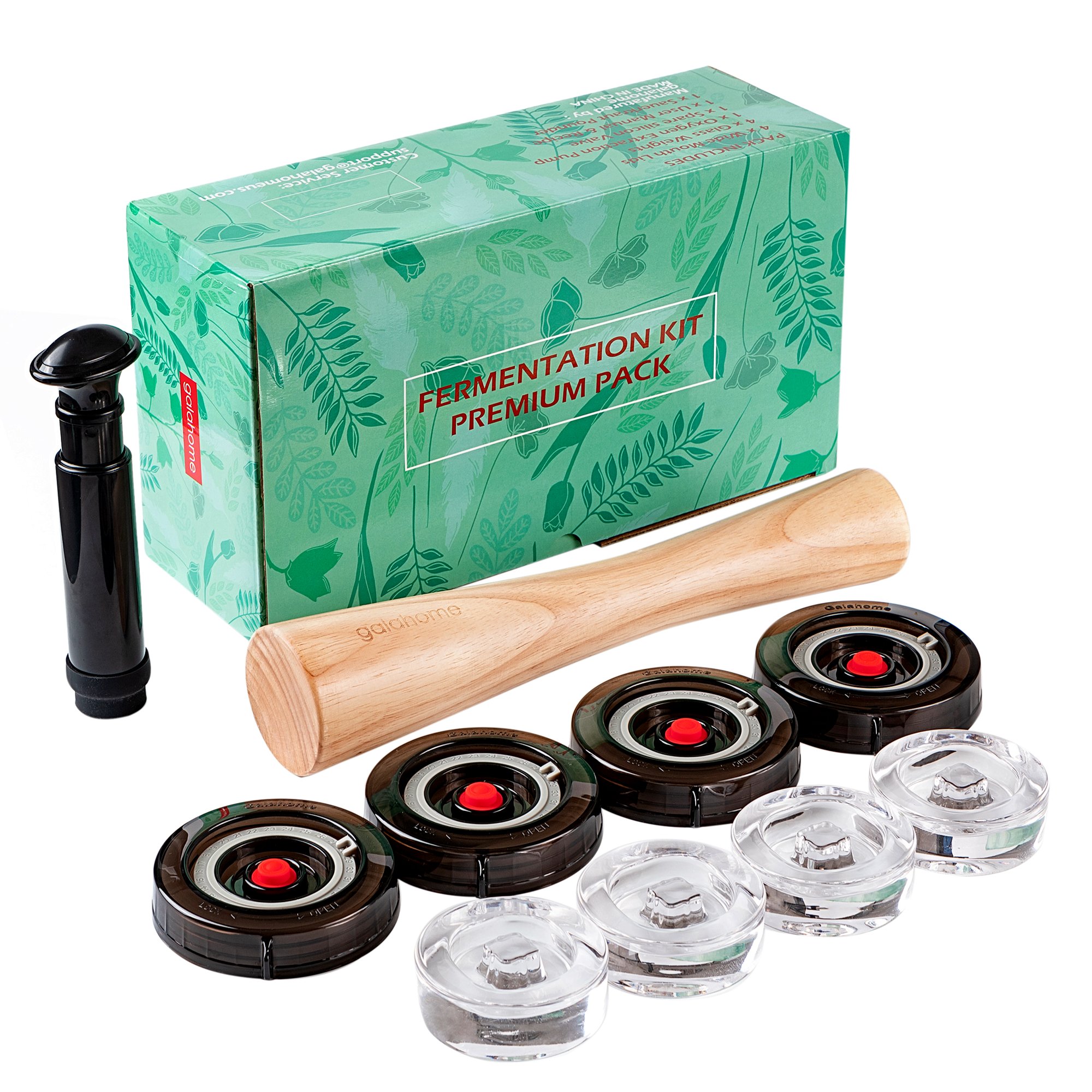 Fermentation Kit Premium Pack 4 Fermenting Lids 4 Fermenting Glass | Desertcart INDIA