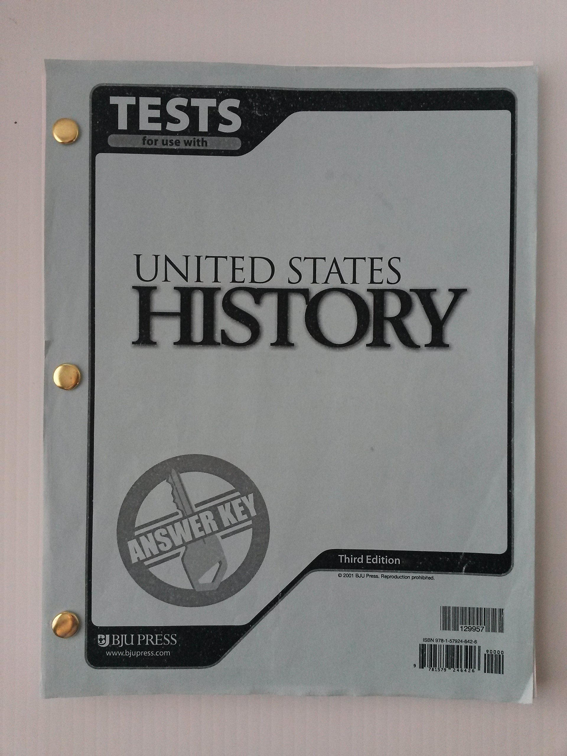 United States History Tests Answer Key 3rd Edition: 9781579246426 ...