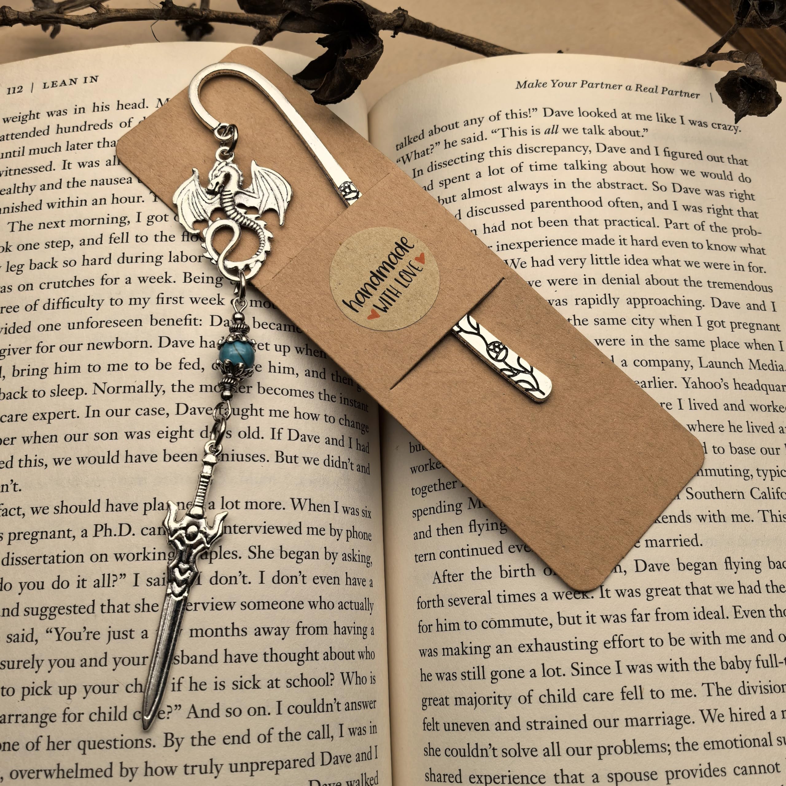 Amazon.com: Qpige Retro Metal Bookmark for Bookish Gifts Dragon Charm ...