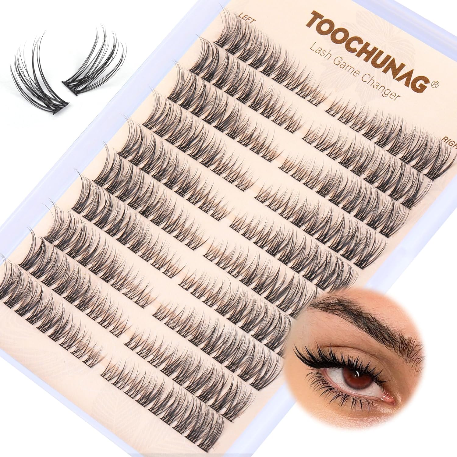 Amazon.com: Natural Lash Clusters Wispy Eyelash Clusters C Curl Left ...