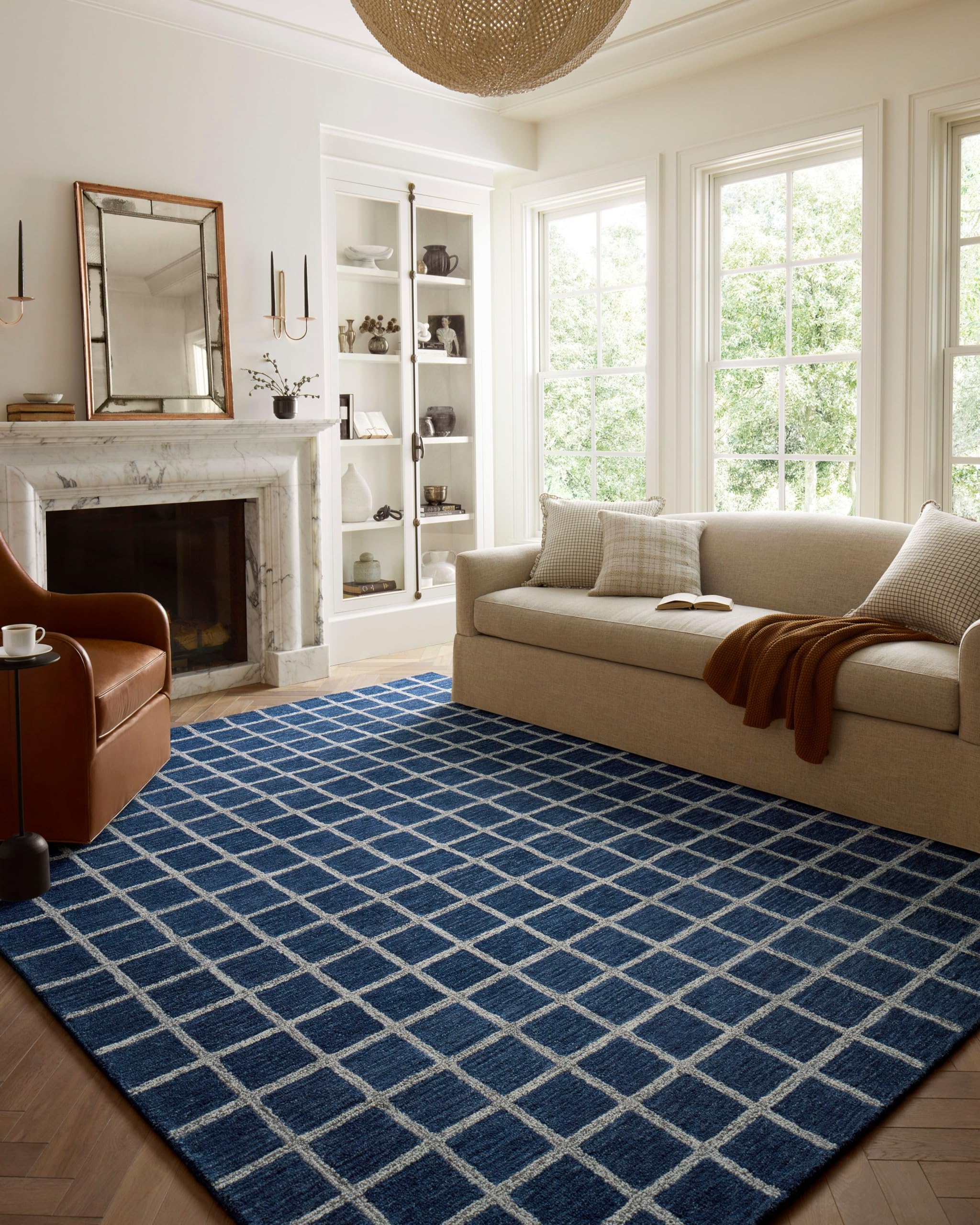 Amazon.com: Rugs USA x Emily Henderson Oregon Plaid Wool Area Rug, 8x10 ...