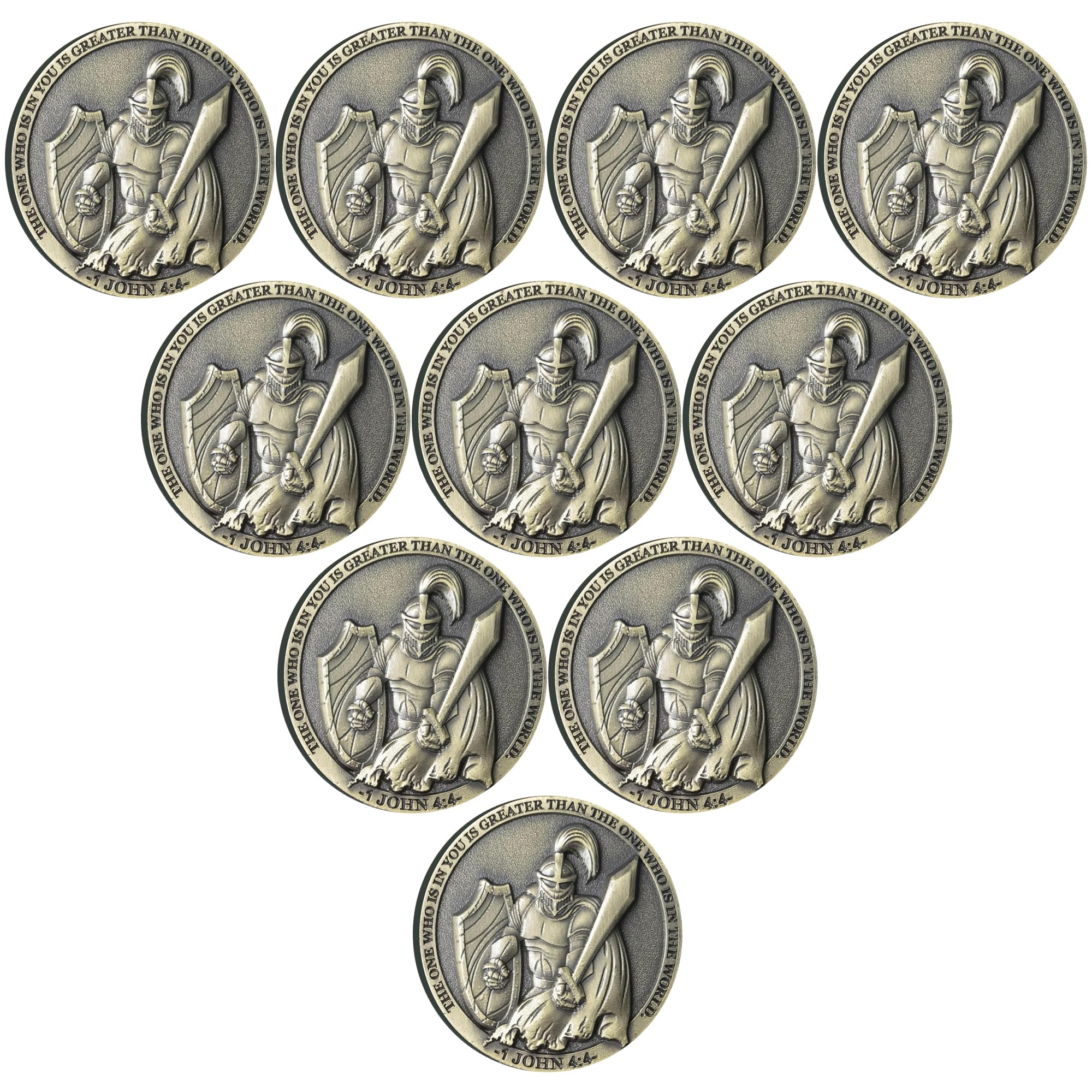 Amazon.com: Divine Strength Warrior Christian Challenge Coin Armor Up ...