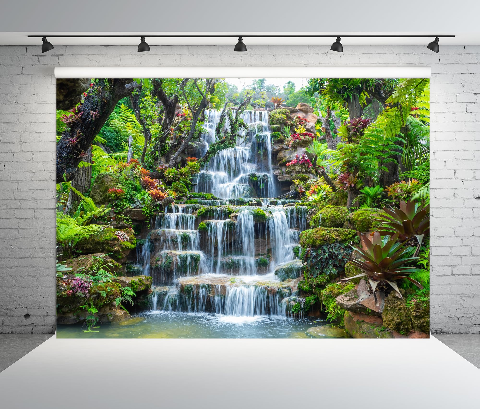 Waterfall Woods Rocks Landscape