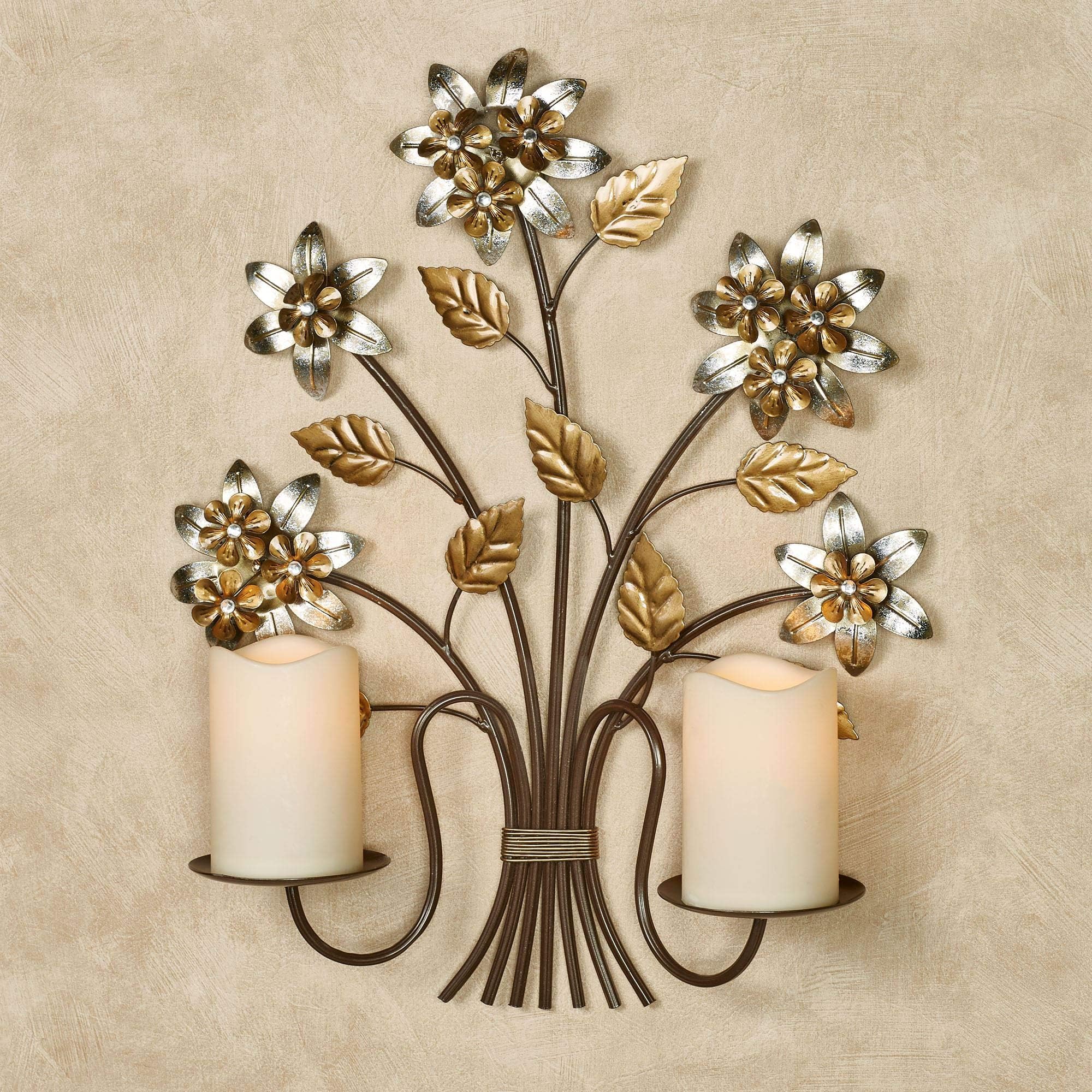 Amazon.com: Touch of Class Bellissa Wall Candelabra - Metal - Brown ...