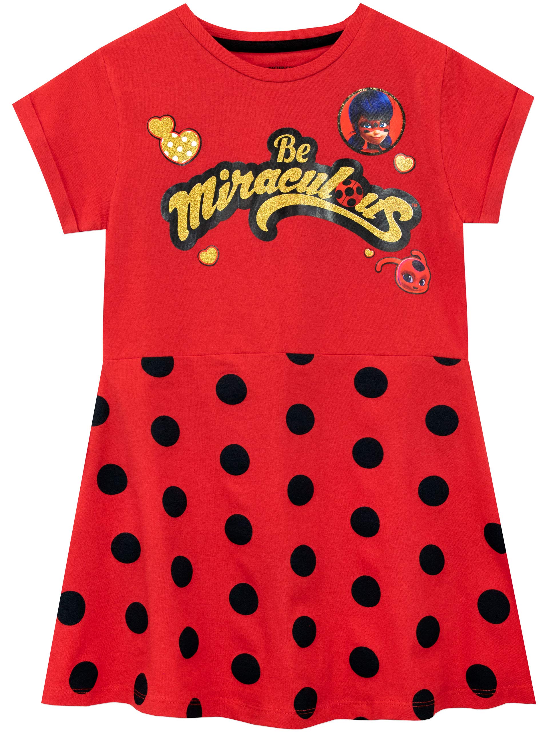 Amazon.com: Miraculous Girls' Dress Ladybug Red Size 10: Clothing ...