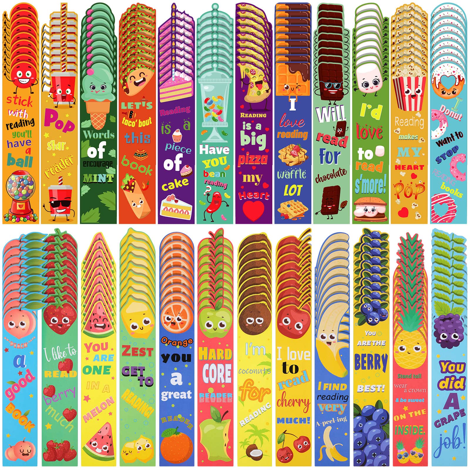 Amazon.com: Geyee 216 Pcs Fruit Scented Bookmarks Scratch and Sniff ...
