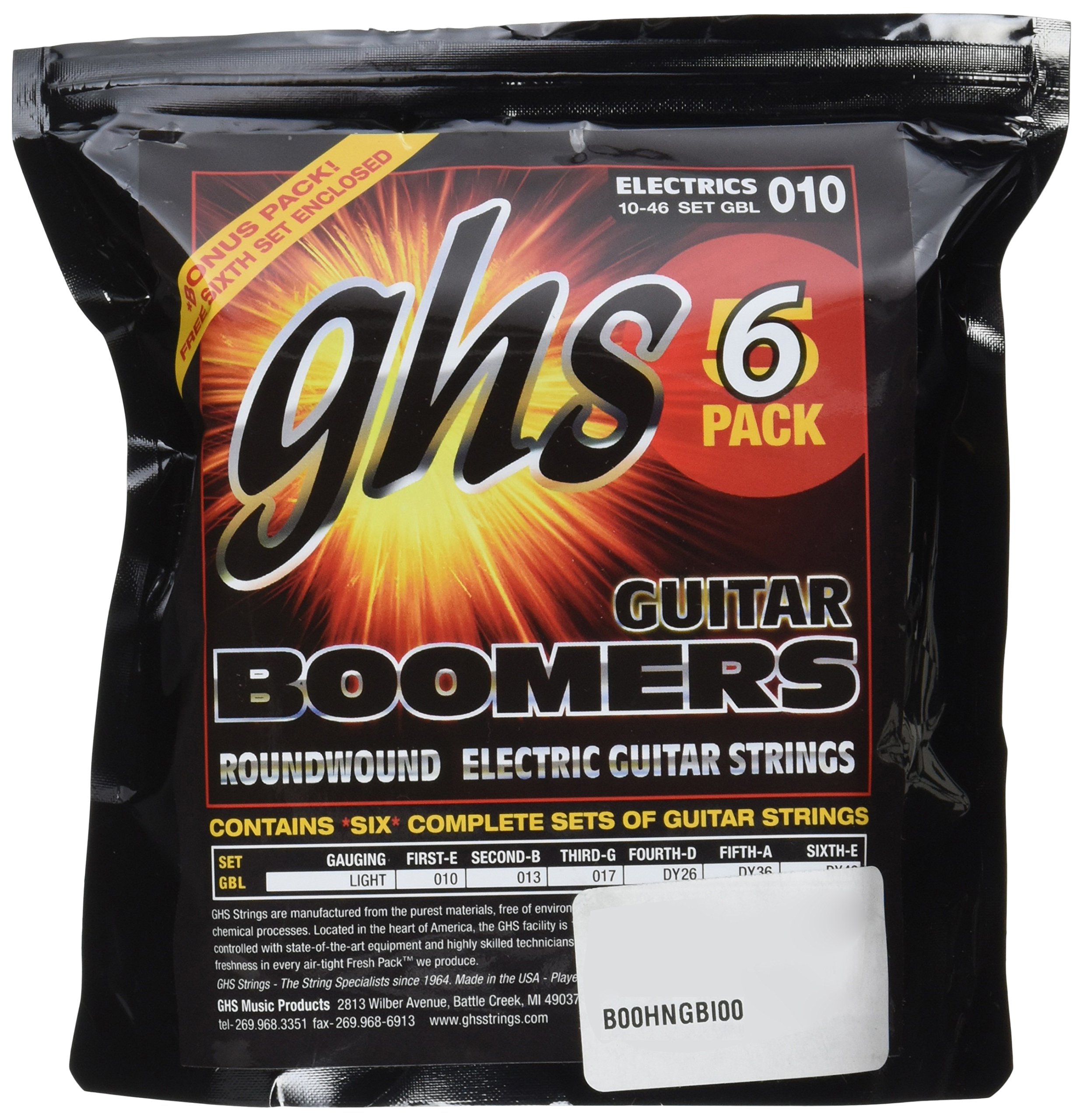Amazon.com: GHS Strings GBL-5 Guitar Boomers, Nickel-Plated Electric ...