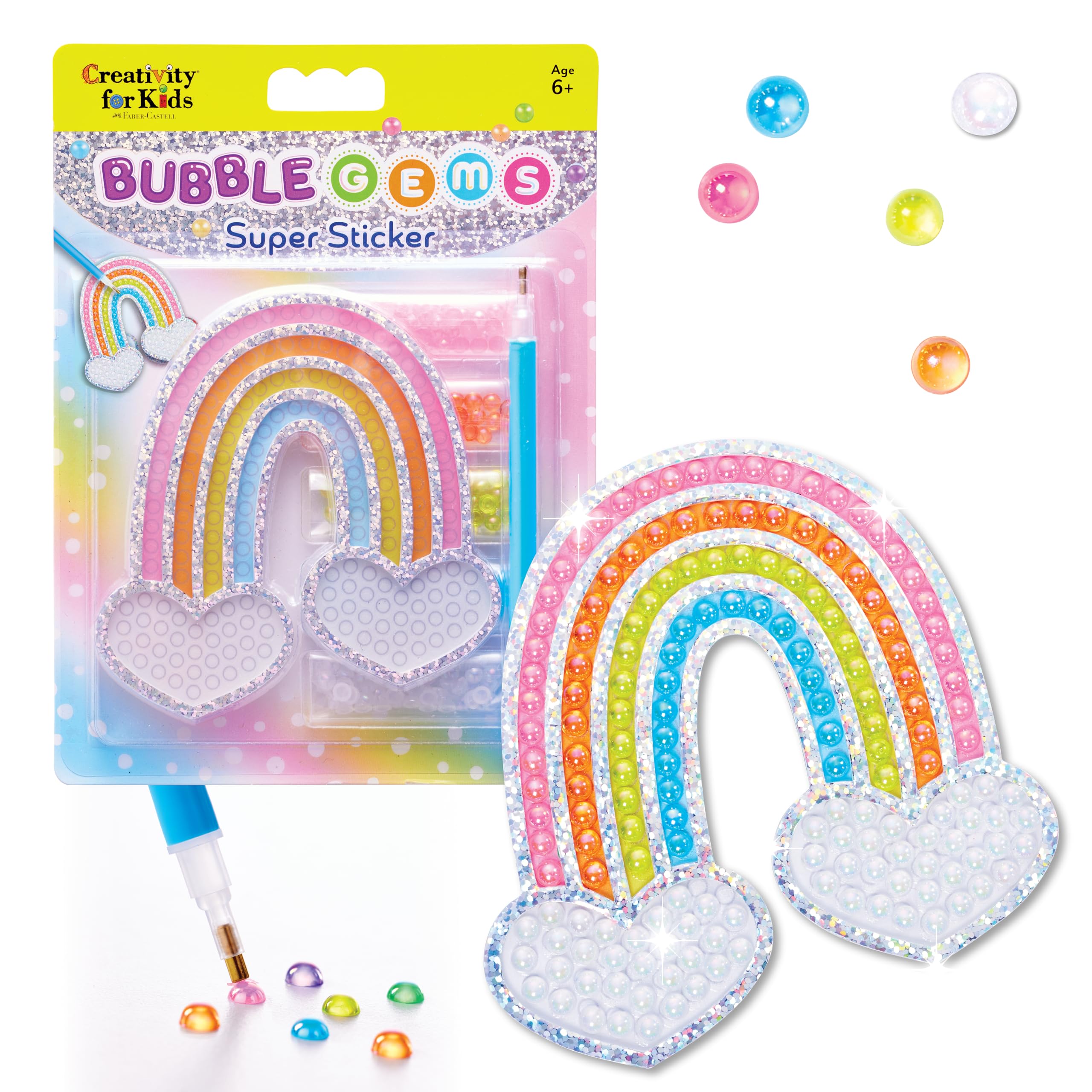 Amazon.com: Creativity for Kids Bubble Gem Super Sticker: Rainbow ...
