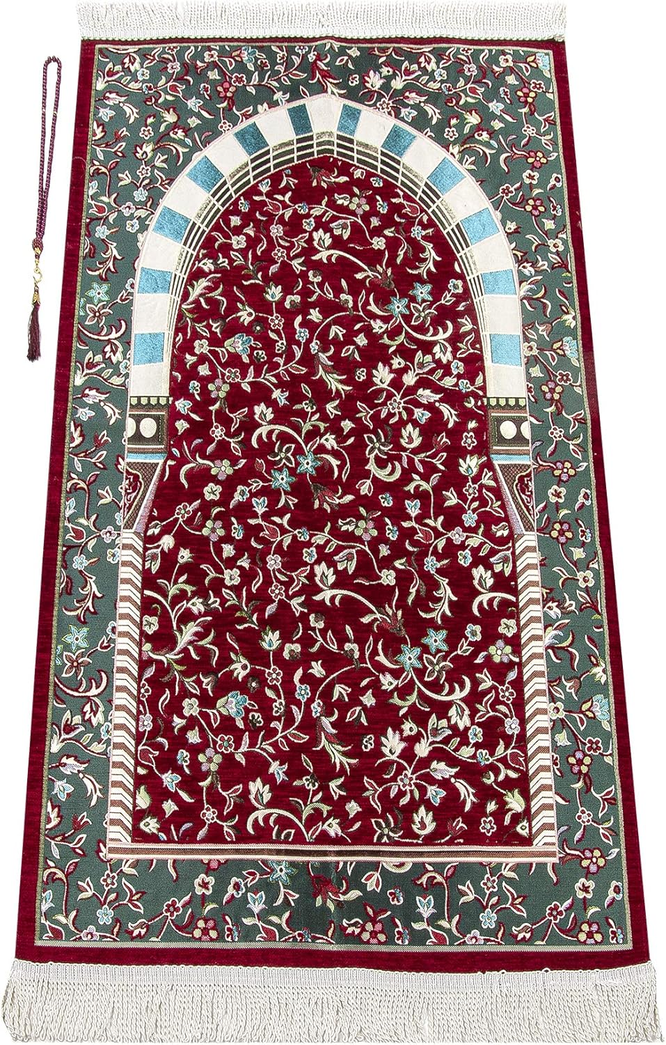 Amazon.com: Miss Tesettür Muslim Prayer Rug with Prayer Beads | Janamaz ...