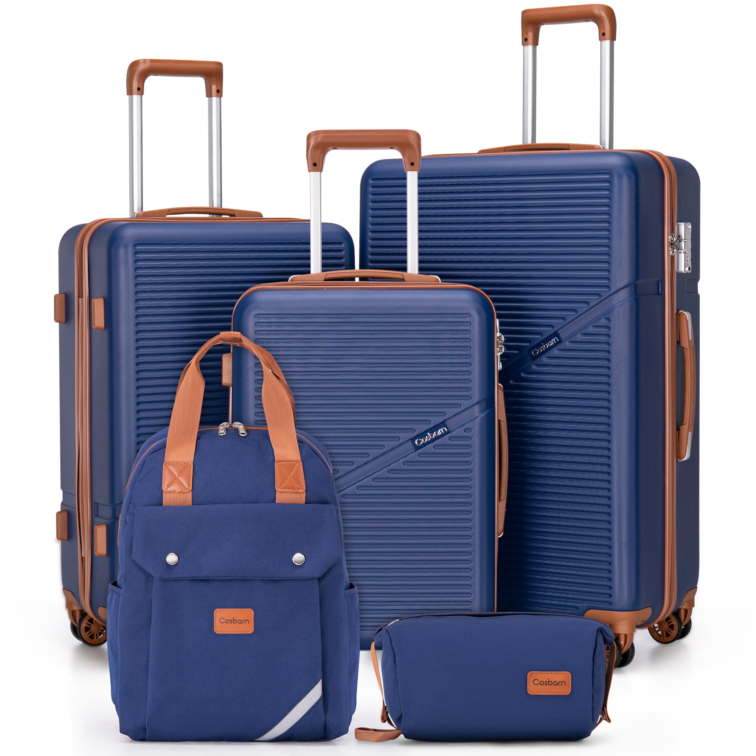 Amazon.com | Luggage Sets 5 Piece Suitcases with Wheels, Suitcase Set ...