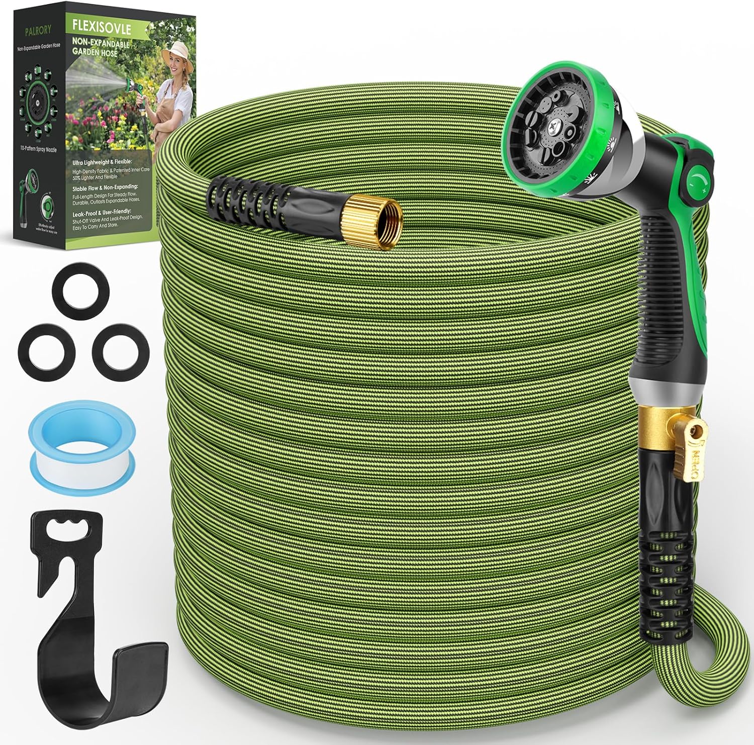 Amazon.com: PALRORY Ultra Lightweight Garden Hose 75 ft, NON-EXPANDABLE ...