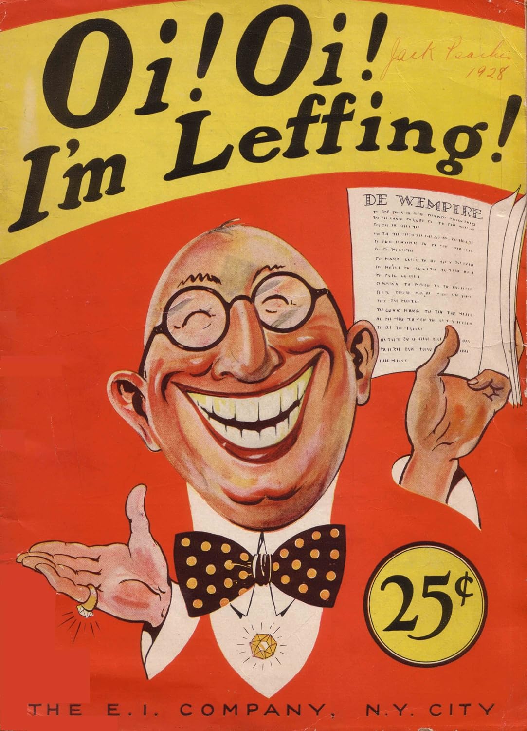 Oi! Oi! I'm Leffing!: Dave Elman (1927) H Larry Elman (2010), J. J ...
