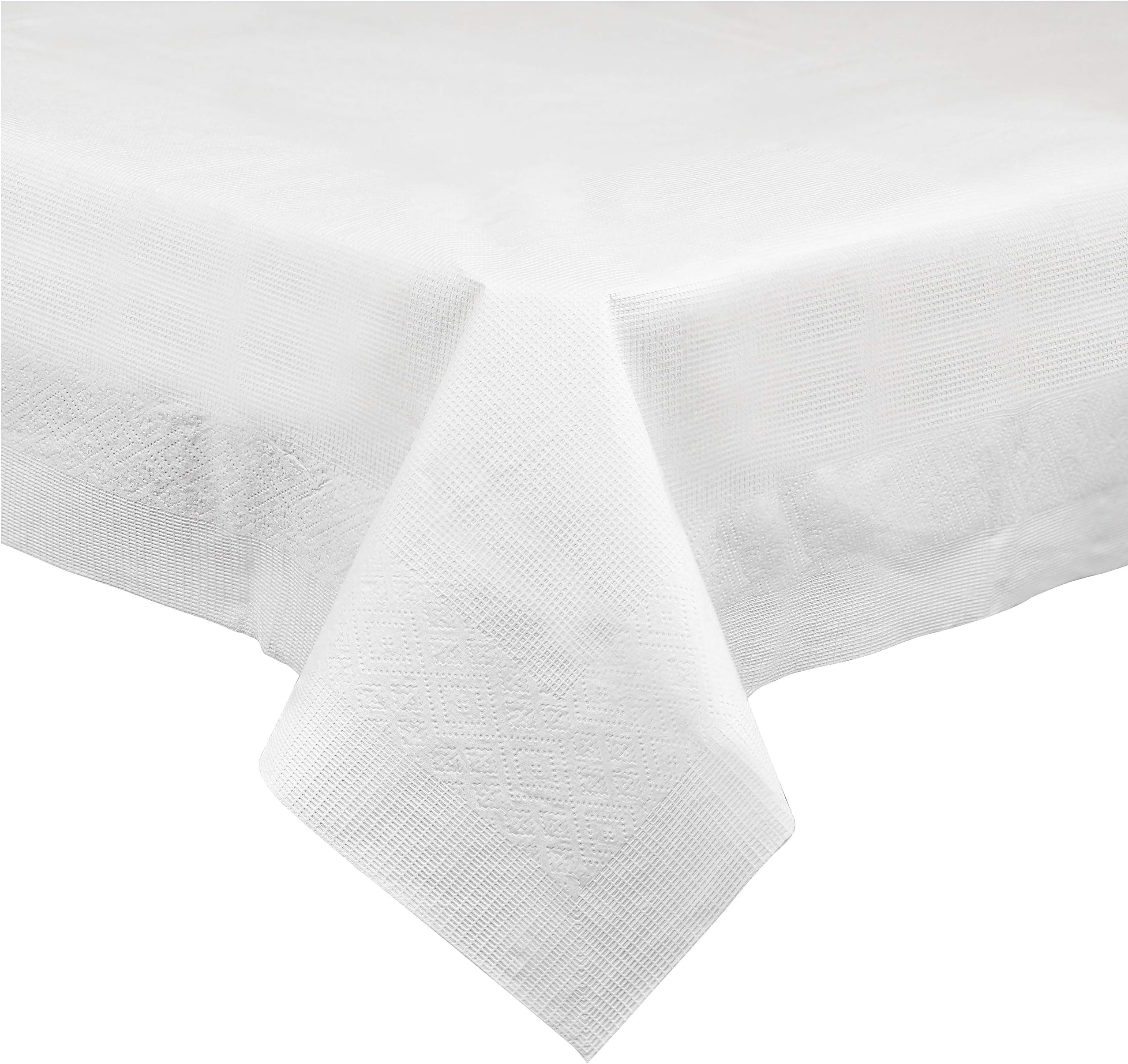 Amazon.com: PLASTICPRO Disposable 3 Ply Paper & Plastic Tablecloth ...