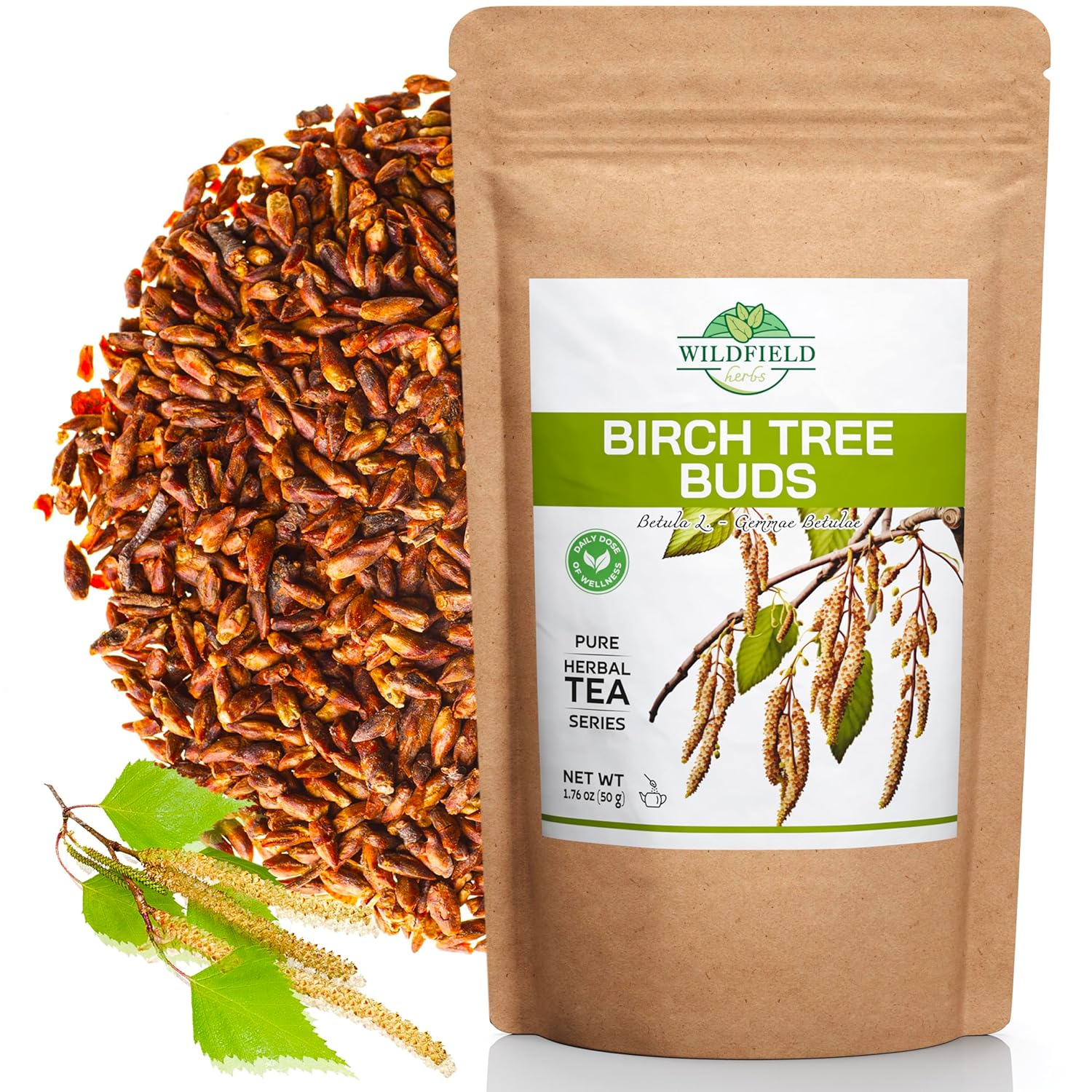 Amazon.com : 1.8 oz. Birch Dried Birch Tree Buds Herbal Tea (Betulae ...