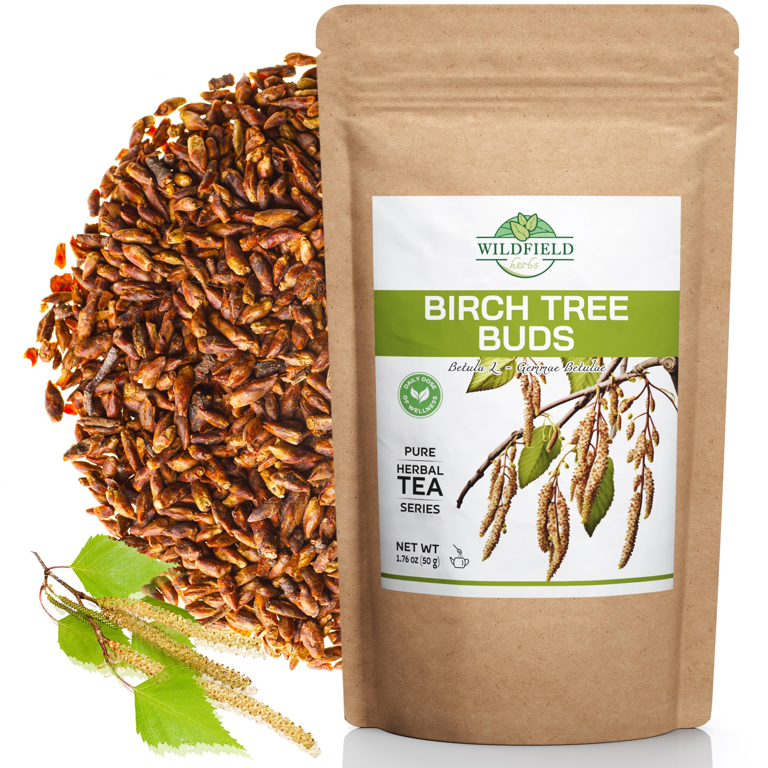 Amazon.com : 1.8 oz. Birch Bark Dried Birch Leaf Tree Buds Herbal Tea ...