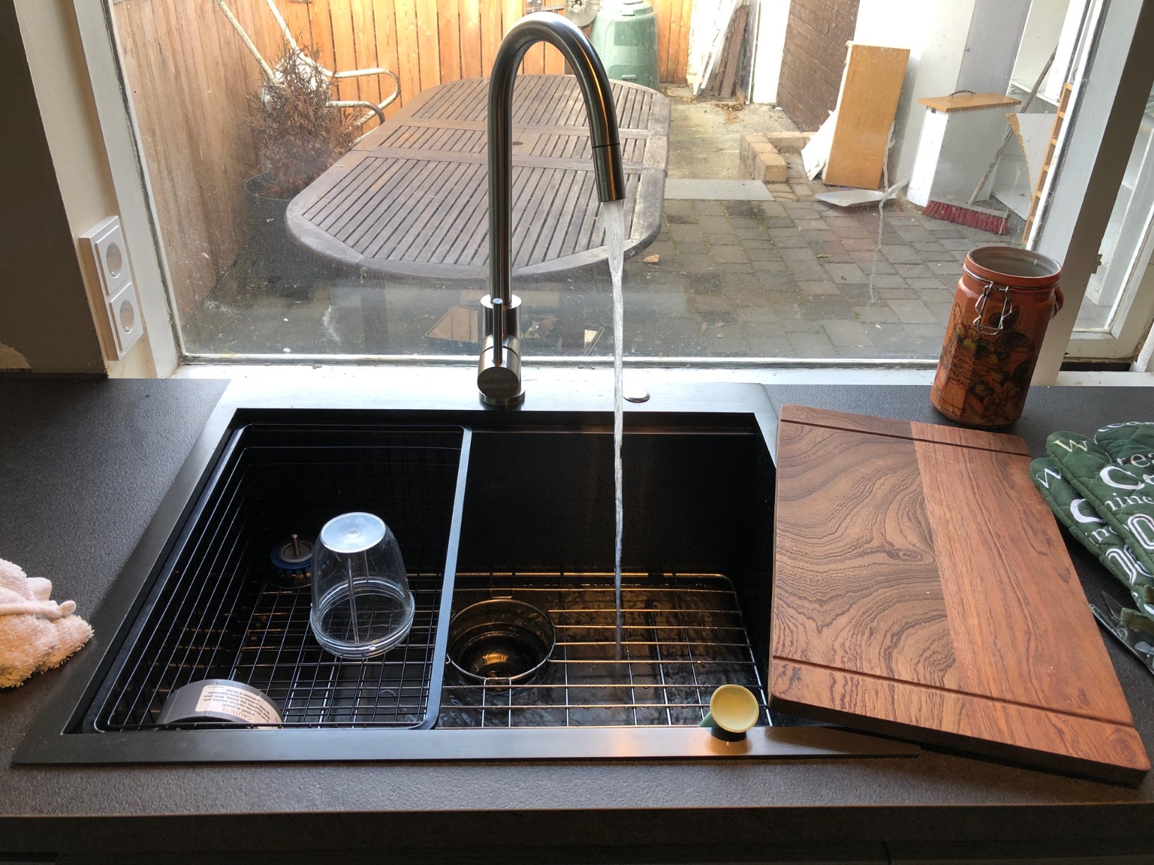 $43/mo - Finance 25 Inch Black Drop In Kitchen Sink, Doirteal 25 x 22 ...