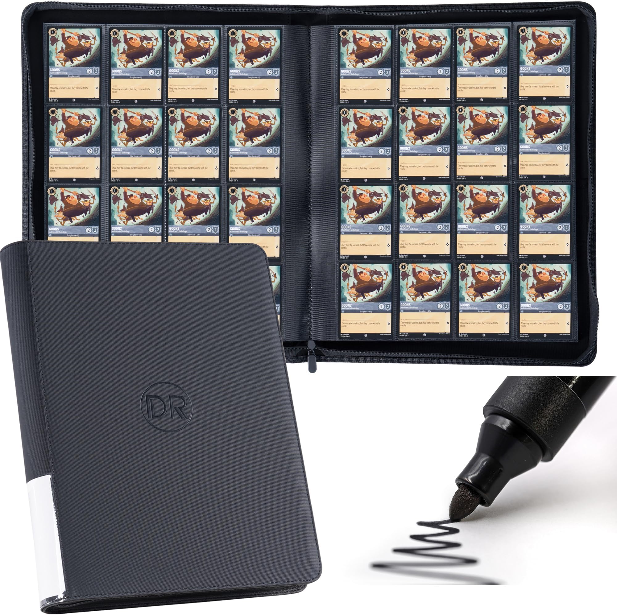 Amazon.com: 16 Pocket Card Binder, 1000+ Premium Zip Trading Card ...