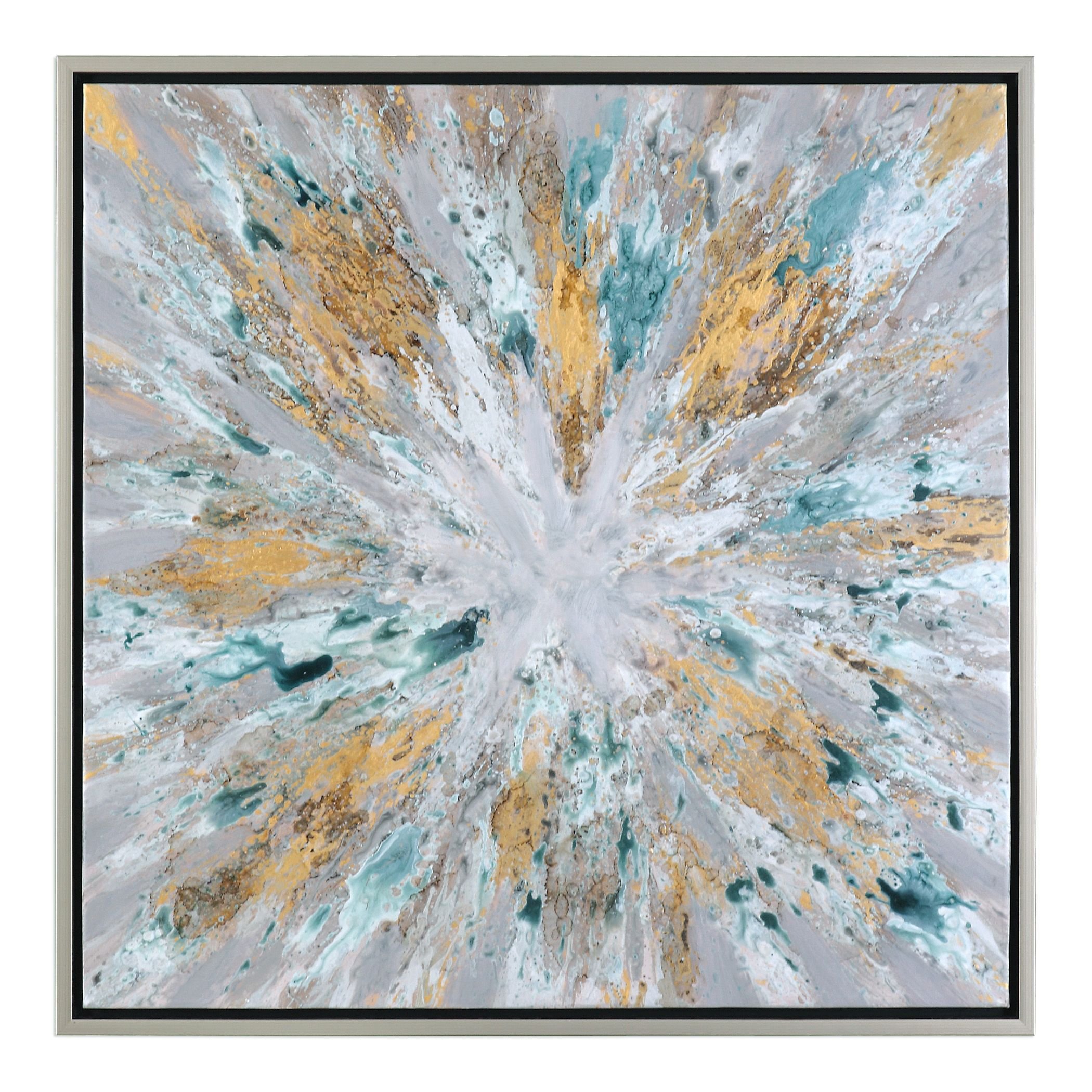 Silver Sunburst Painting