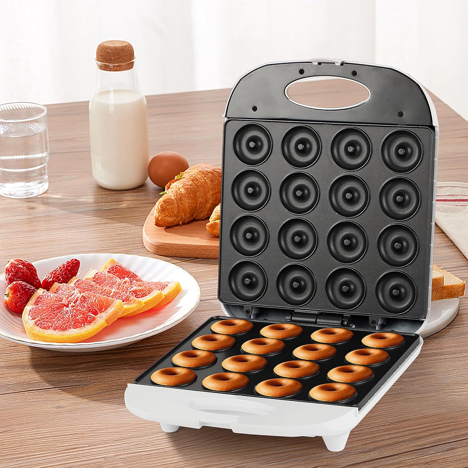 Amazon.com: mini donut maker mini pancakes maker machine Double-sided ...