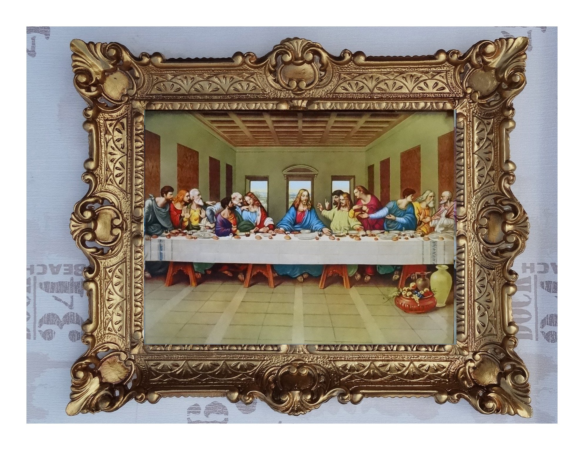 Buy Made in Italy Baroque Picture with Frame Repro Antique Look Jesus ...