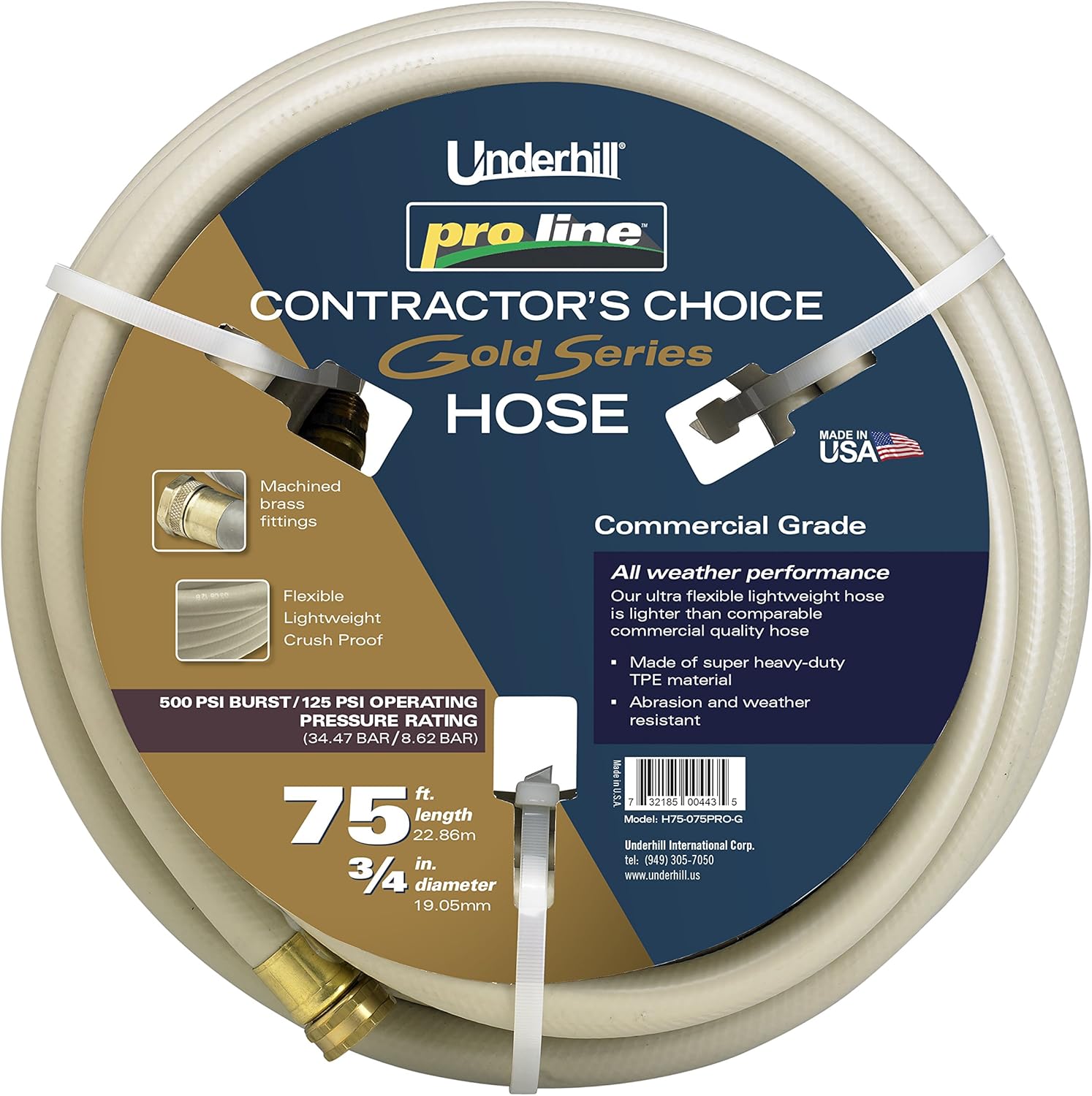 Amazon.com : Underhill Proline Gold Series Commercial Garden Water Hose ...
