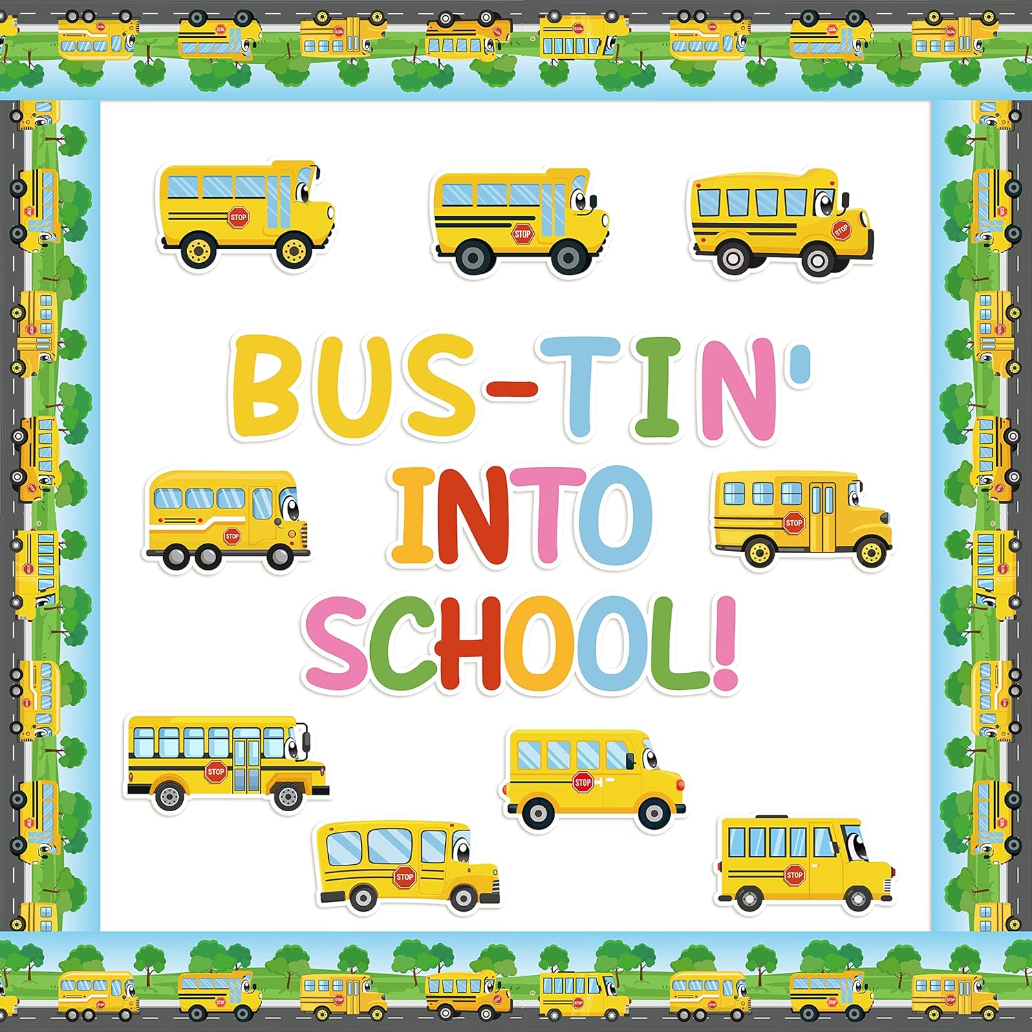 Amazon.com : CPicdn 104Pcs Back to School Bulletin Board Decoration ...