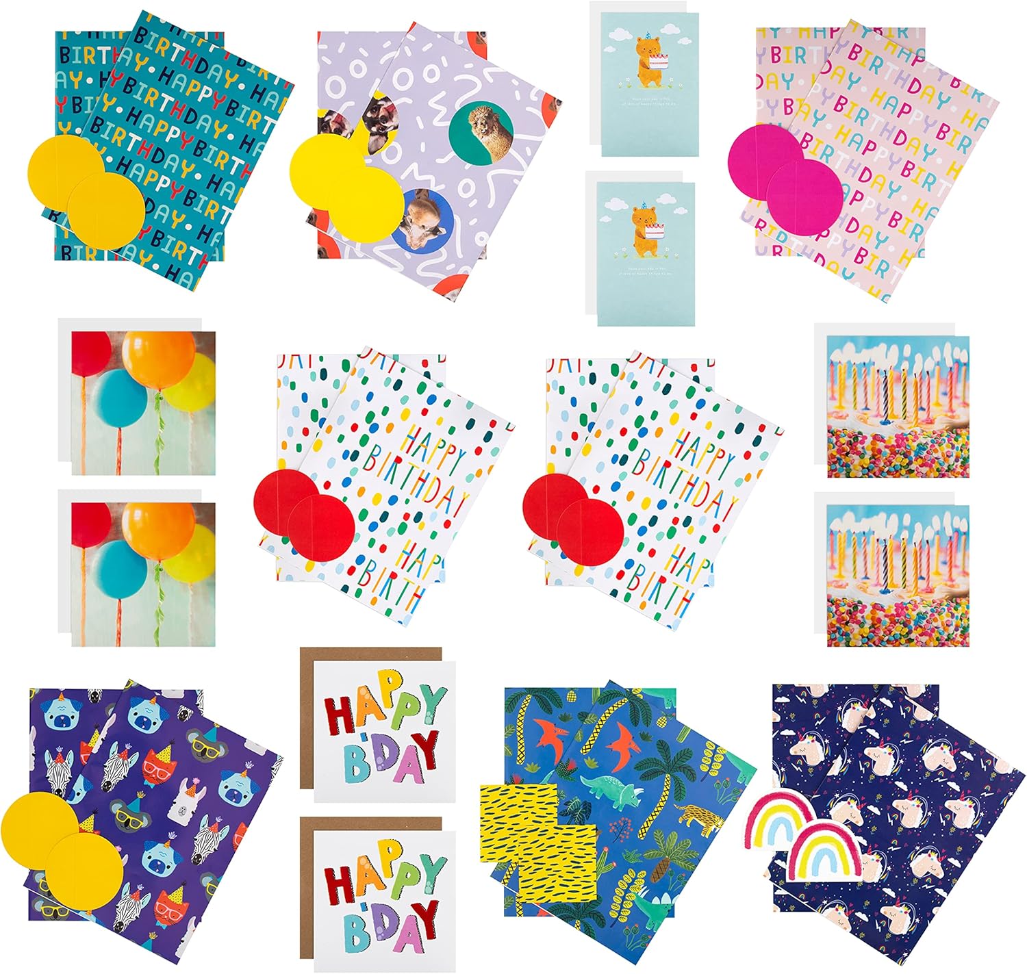 Amazon.com: Hallmark Kids Birthday Cards, Wrap and Tags Bundle - 8 Gift ...