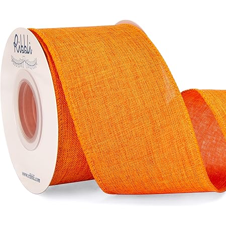 Amazon.com: Reliant Ribbon 92575W-058-40F Satin Value Wired Edge Ribbon ...