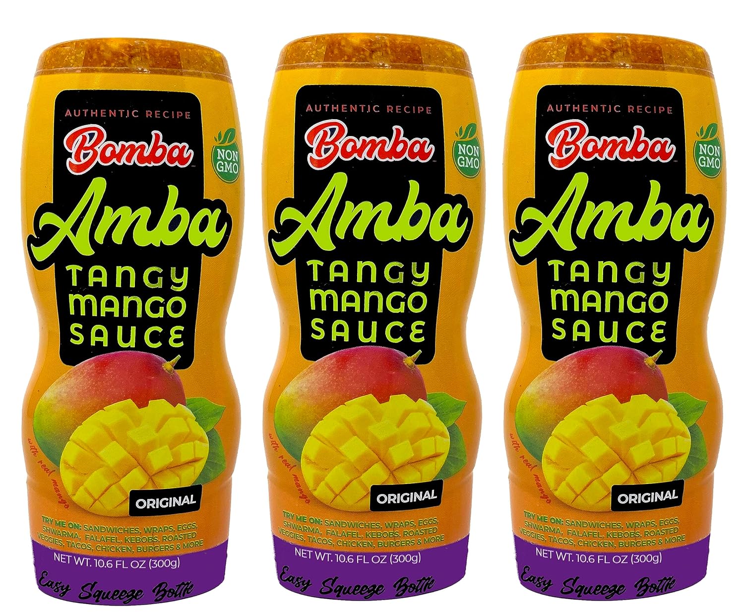 Amazon.com : Galil Bomba Amba Sauce Tangy Mango Sauce Squeeze Bottle 10 ...