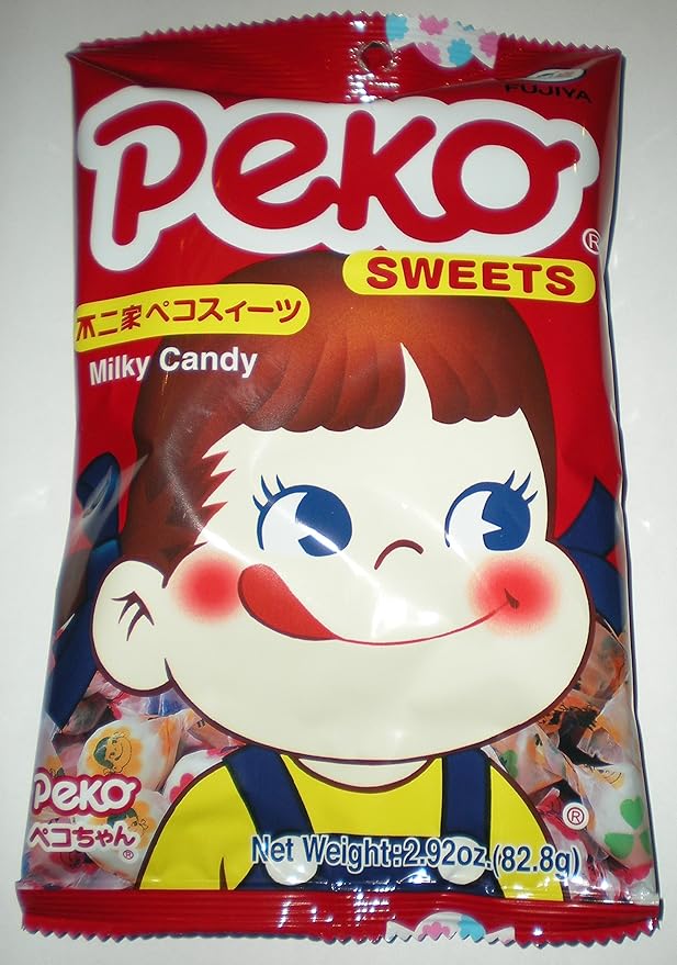 Amazon.com : Authentic Japanese Peko Sweets Milky Candy (82.8g) Japan ...