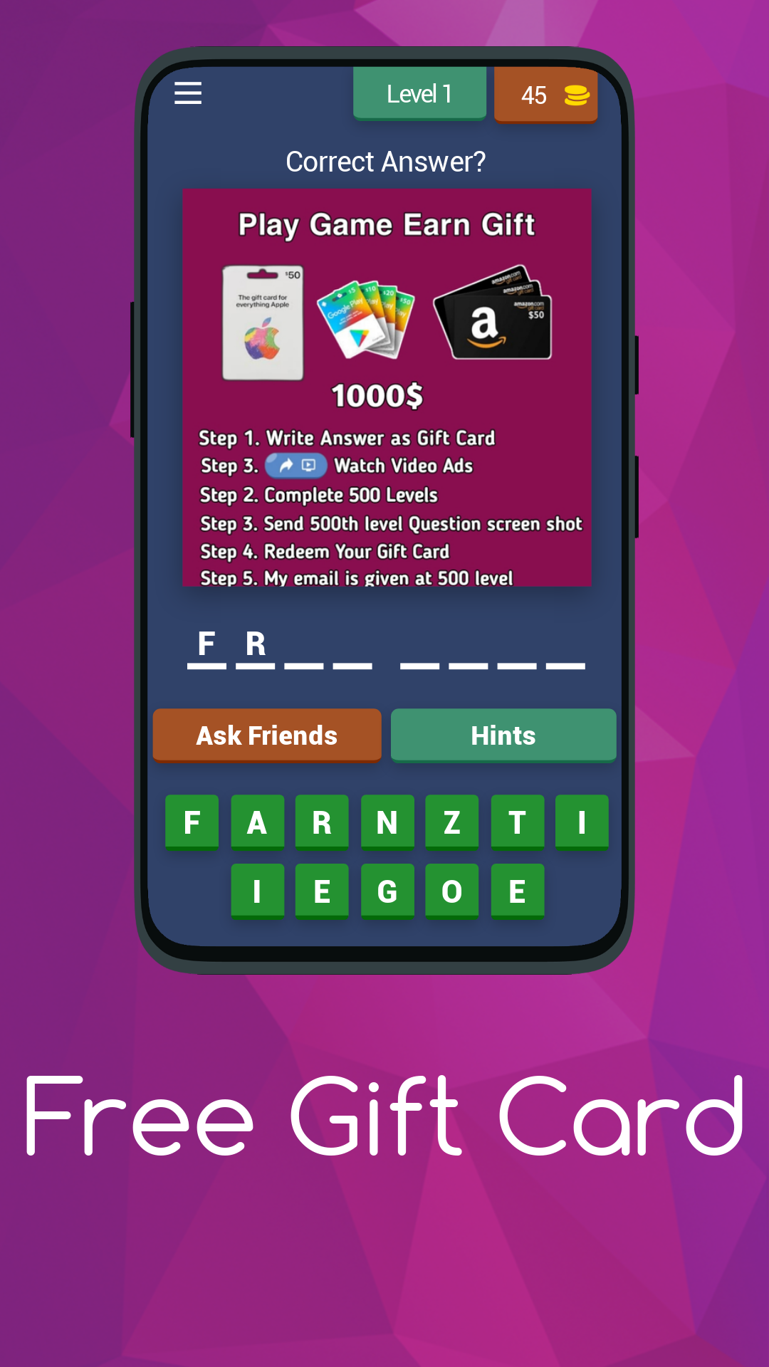 Free Gift Card - App on Amazon Appstore