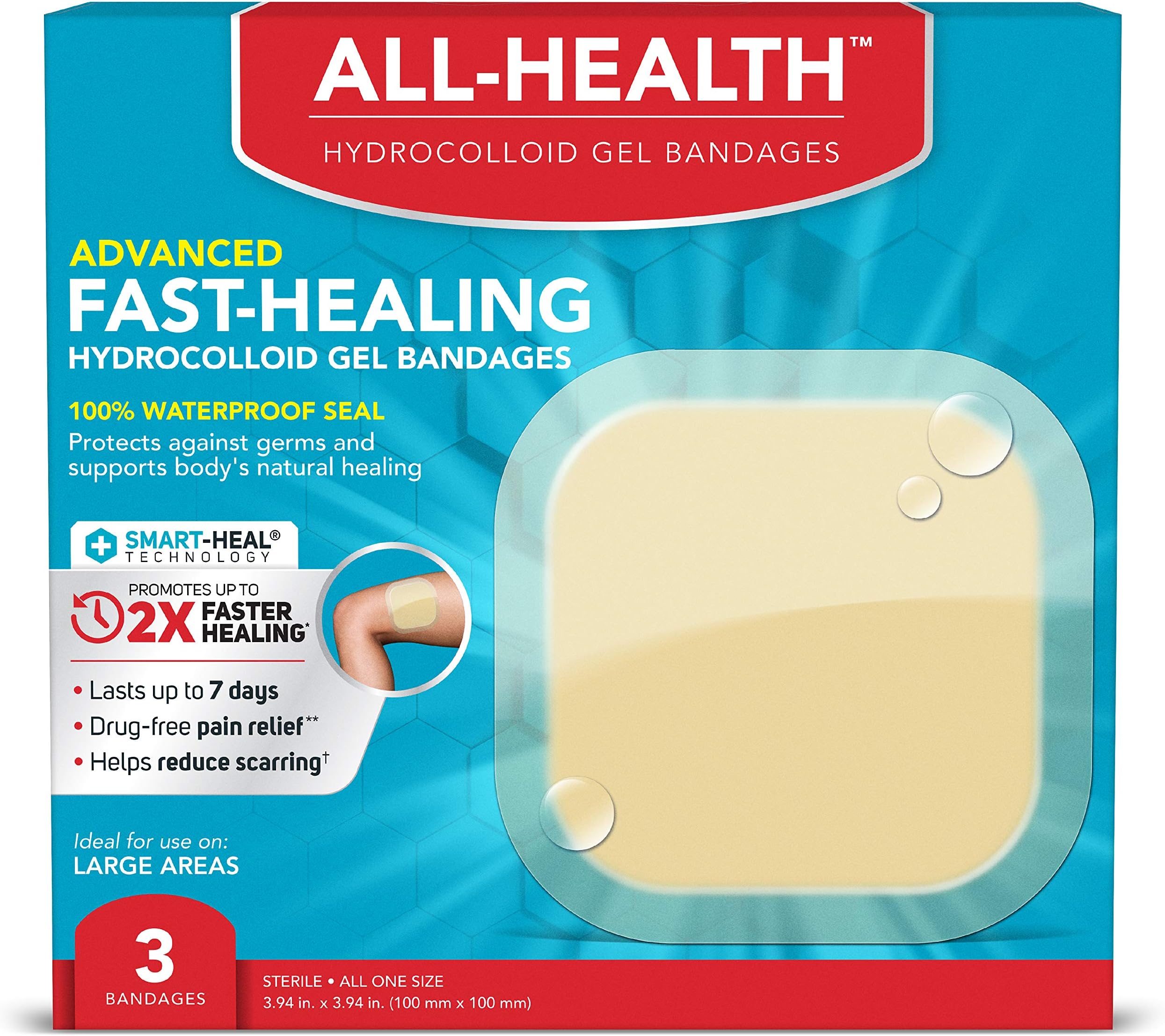 Amazon.com: CVS Health Advanced Healing Hydrocolloid Bandages (Large ...